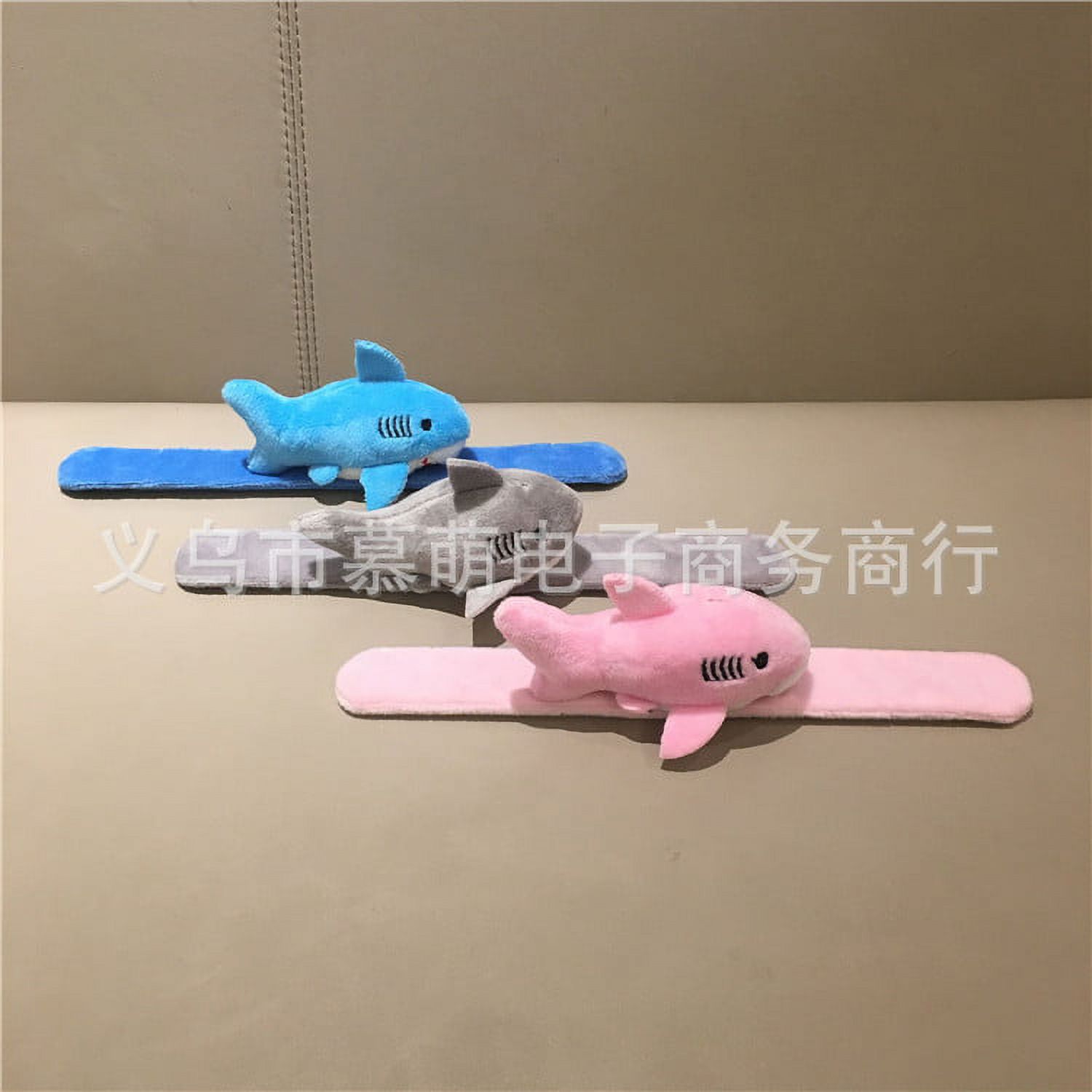 Hemoton 3pcs Stuffed Shark Slap Bracelets Plush Slap Bracelet Shark ...
