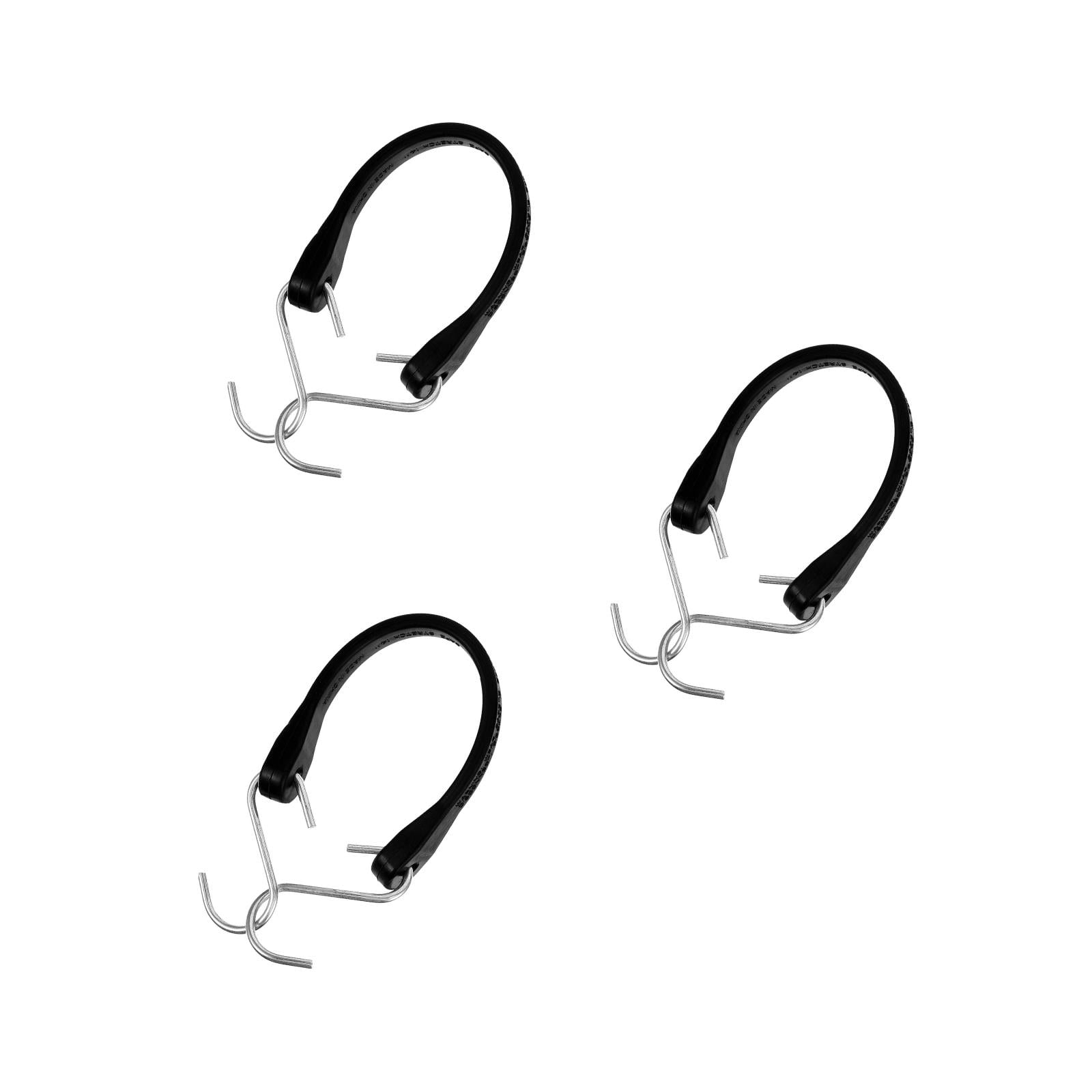 HEMOTON OUNONA 3pcs Tarp Strap Heavy Duty Rubber Bungee Cord with Hooks ...