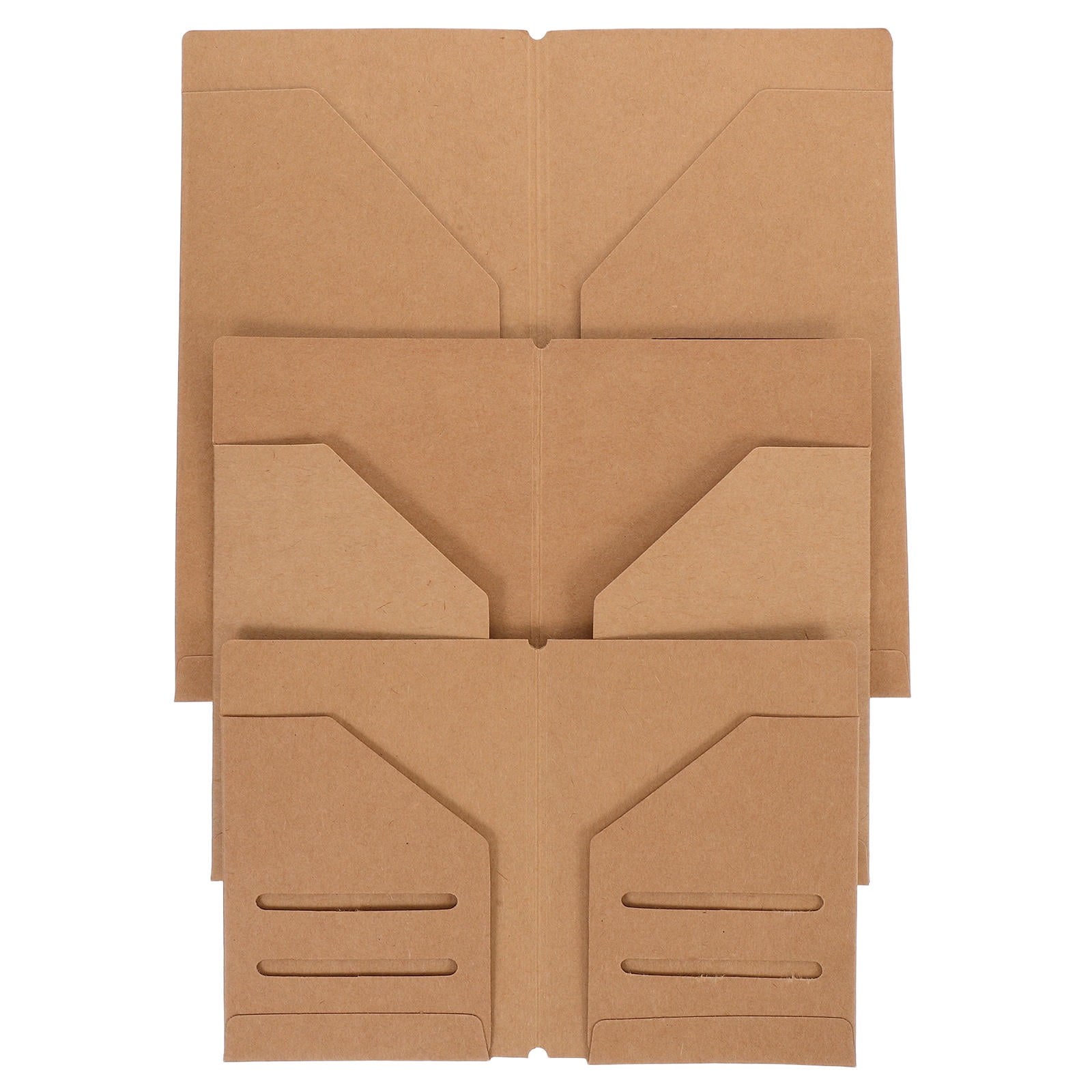 Hemoton 3pcs Zipper Case Kraft Folder Refill Inserts Kraft File Folder ...