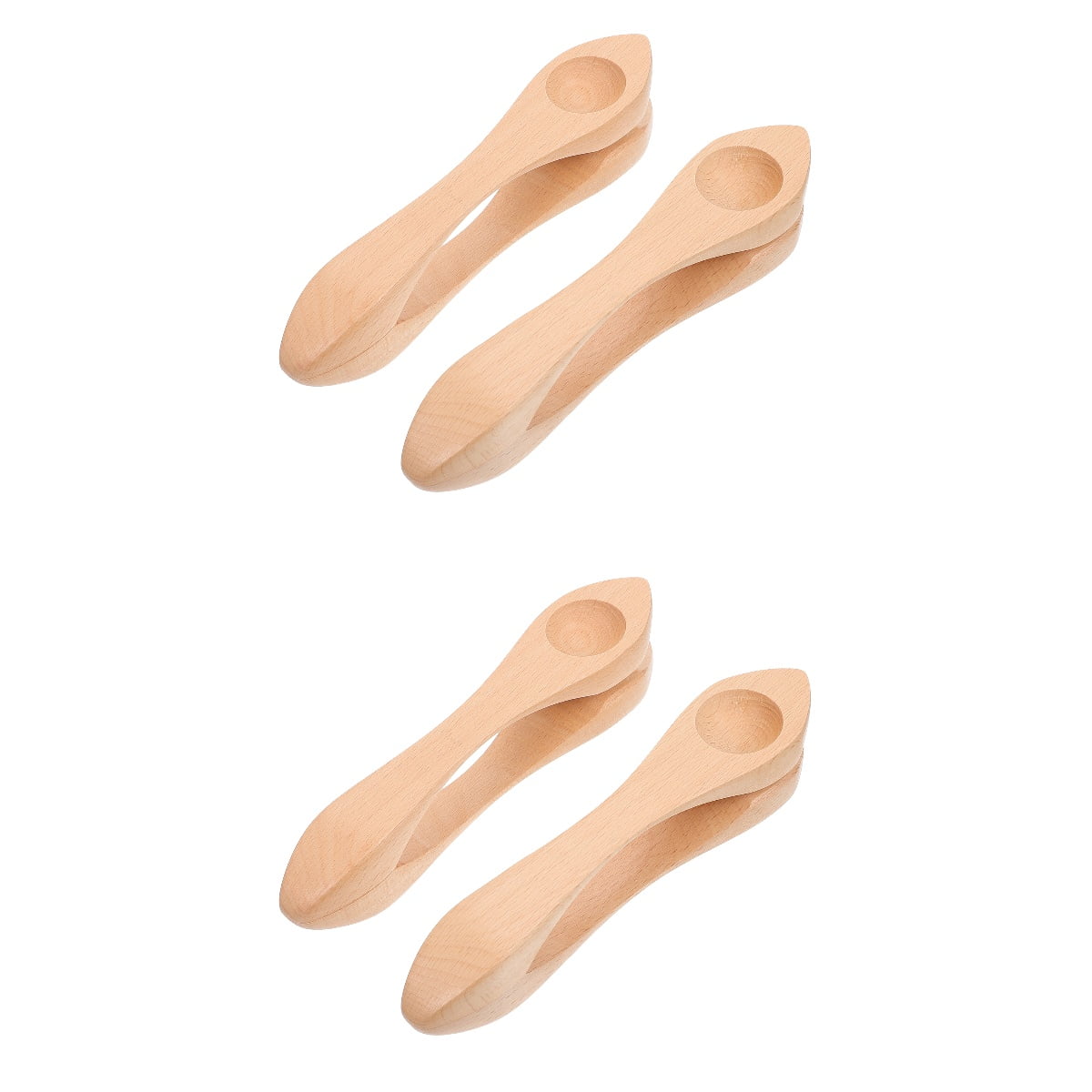 Hemoton 4 PCS Wooden Musical Spoons Folk Musical Spoons Kindergarten ...