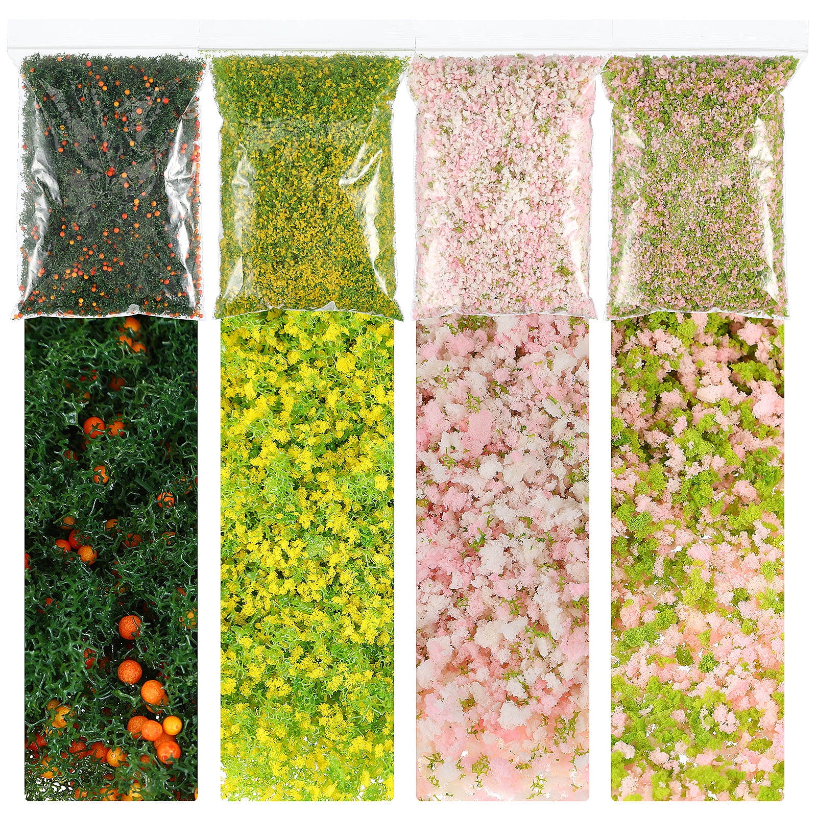Hemoton 4 Packs Model Scenery Foliage Miniature Scenery Scatter ...