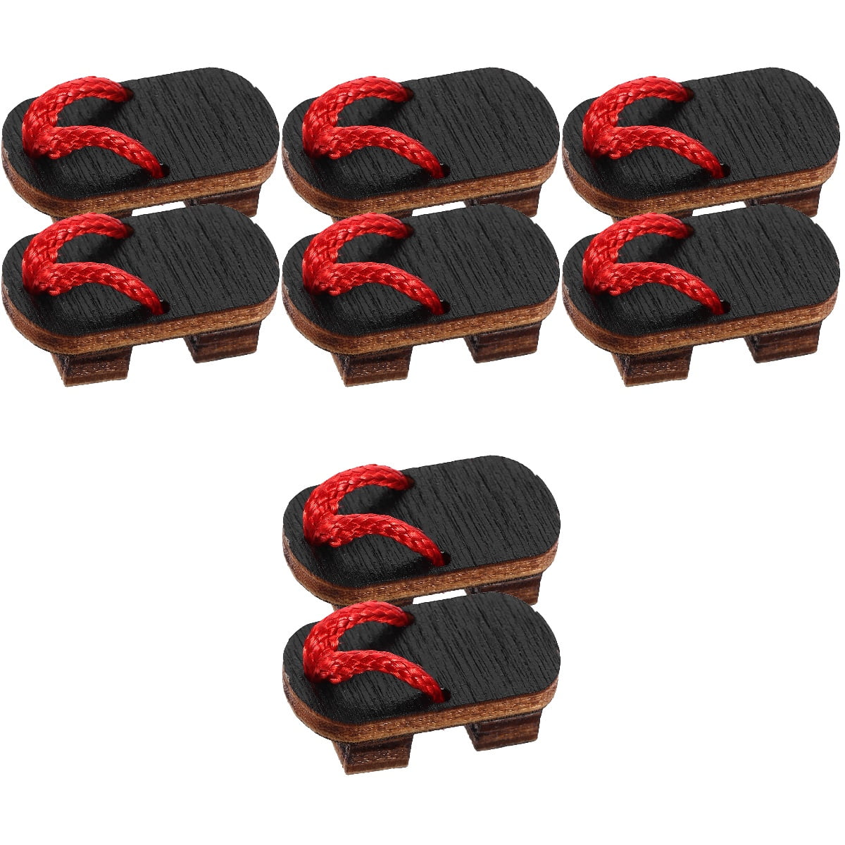 Hemoton 4 Pairs Dollhouse Clog Decoration Simulation Wooden Clogs ...