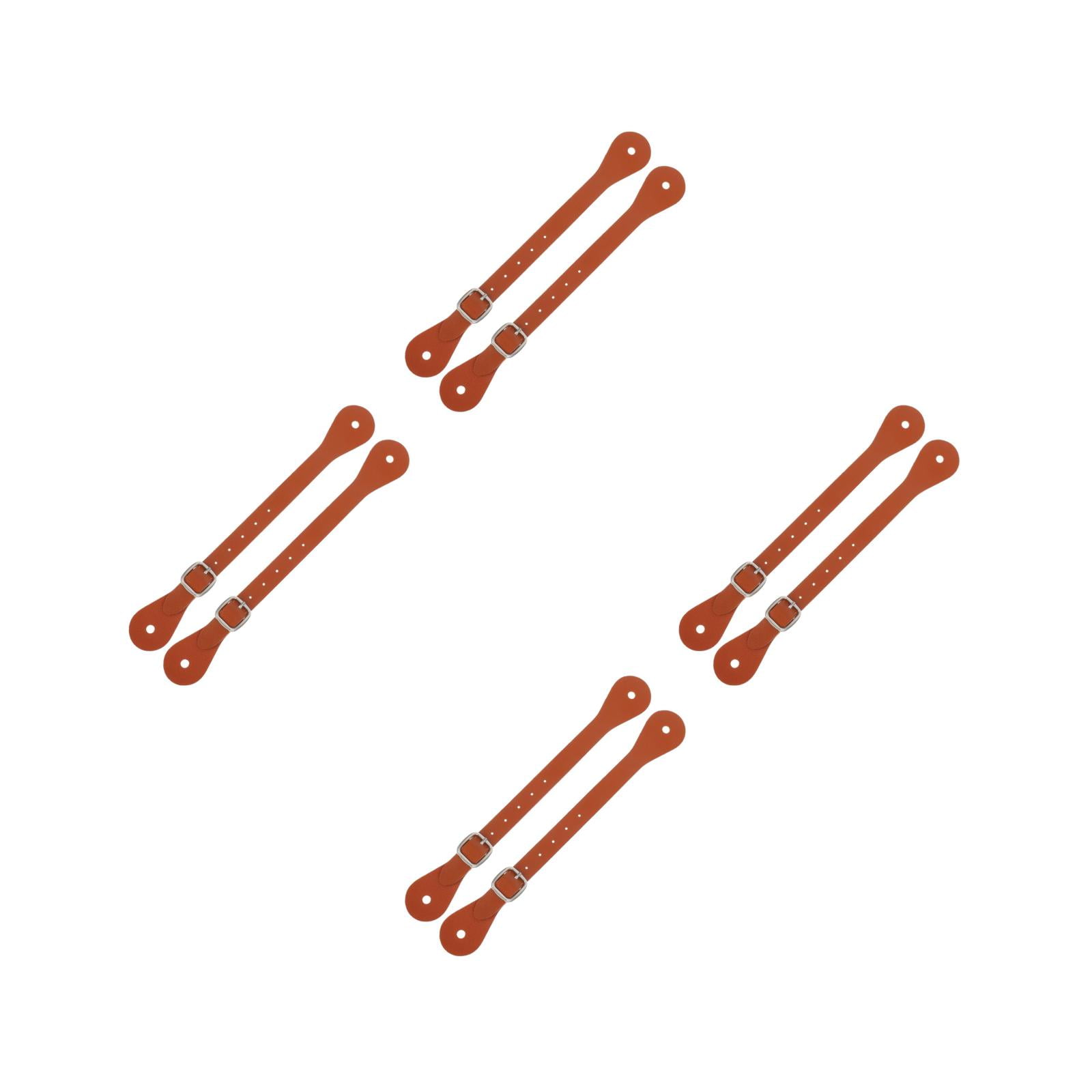 Hemoton 4 Pairs PU Leather Spur Straps Single Spur Straps Western Man ...