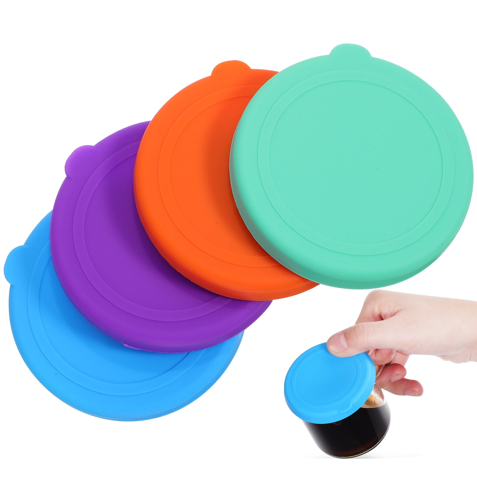 Hemoton 4 Pcs 1 Cup Containers With Lid Bowl Covers Small Silicone ...