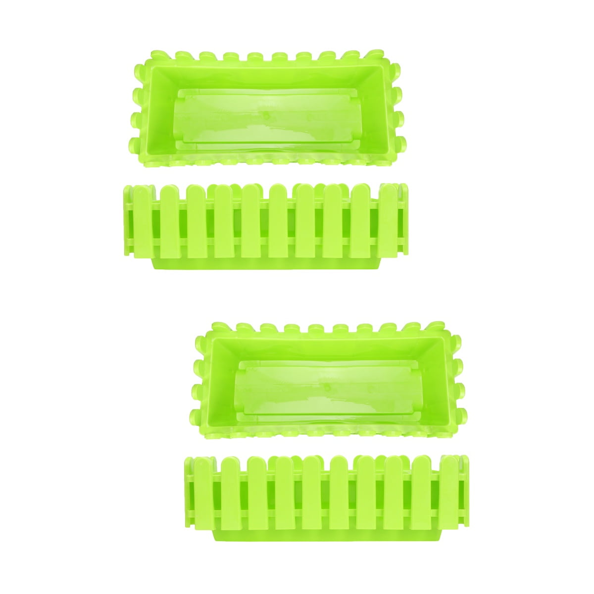 Hemoton 4 Pcs Balcony Flower Box Rectangular Planter Fence Shape ...