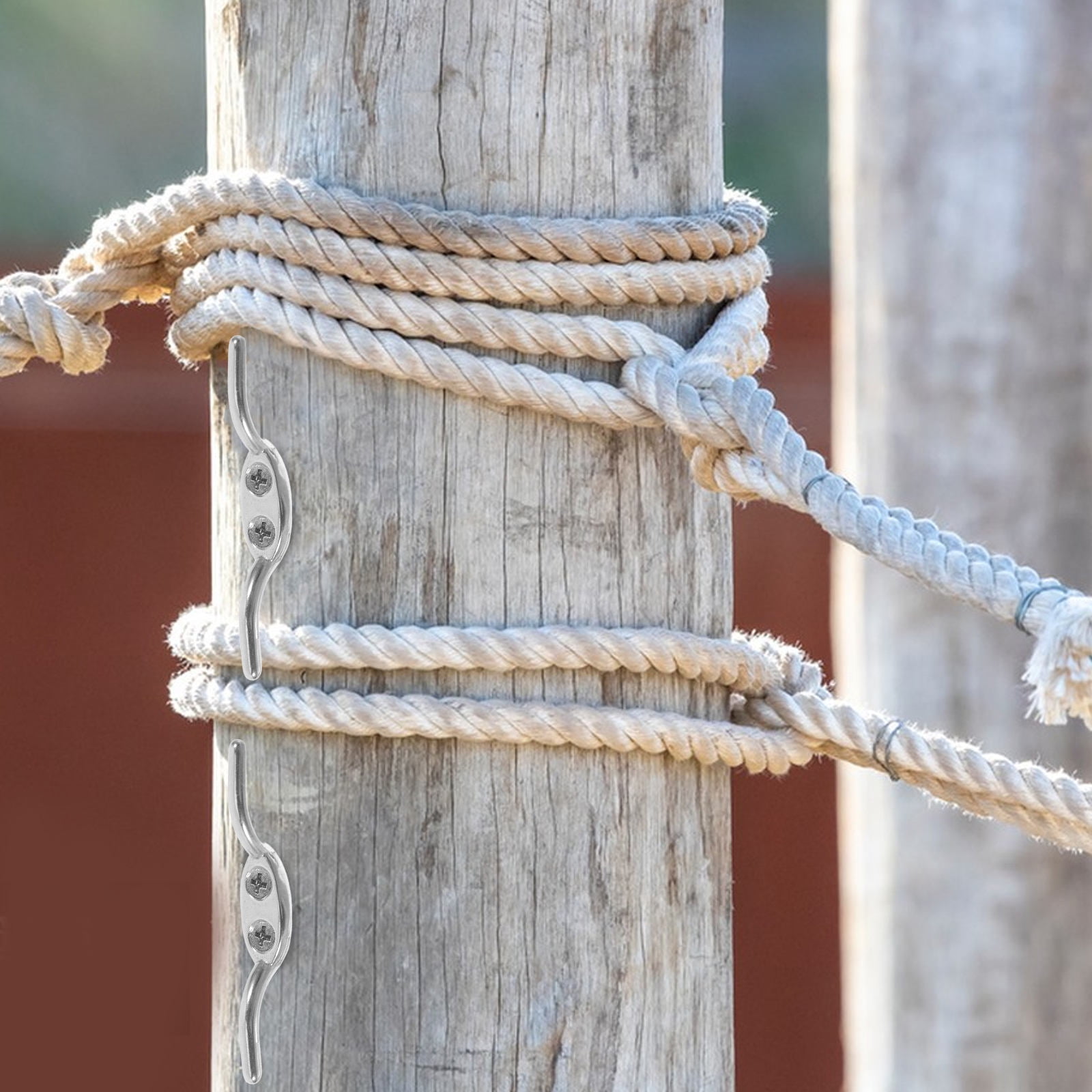 Hemoton 4 Pcs Blind Cord Connector Stainless Steel Rope Cleat Silver ...