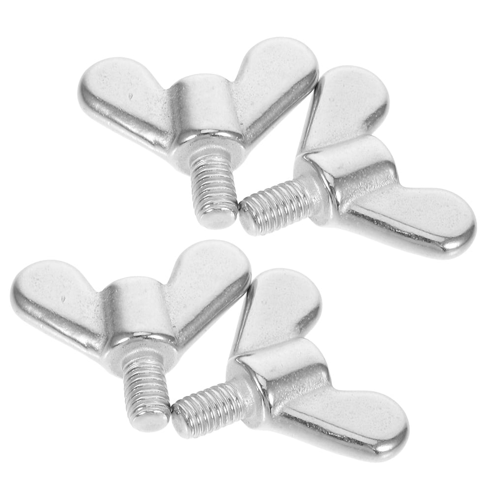 Hemoton 4 Pcs Butterfly Screws Bolt Stainless Steel Butterfly Hand ...