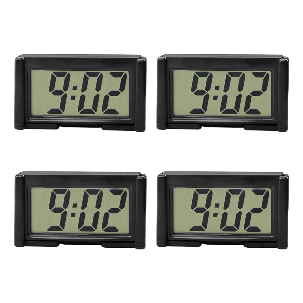 Hemoton 4 Pcs Car Clocks Dashboard Digital Clocks Vehicle Mini Clocks ...