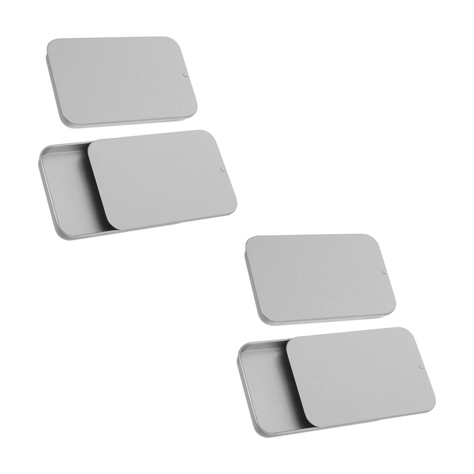 Hemoton 4 Pcs Mini Tinplate Boxes Convenient Push Pull Tin Containers ...