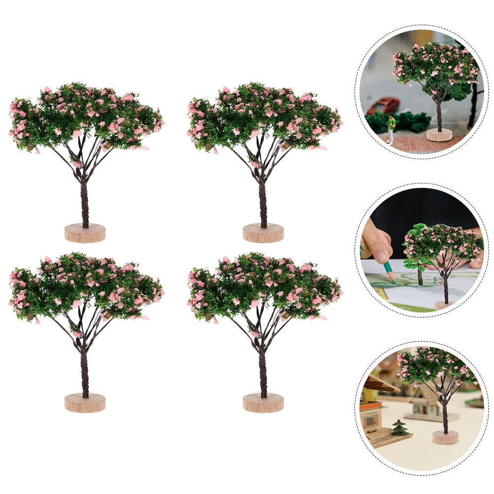 HEMOTON 4Pcs Realistic Miniature Scenery Trees for Colleagues and ...