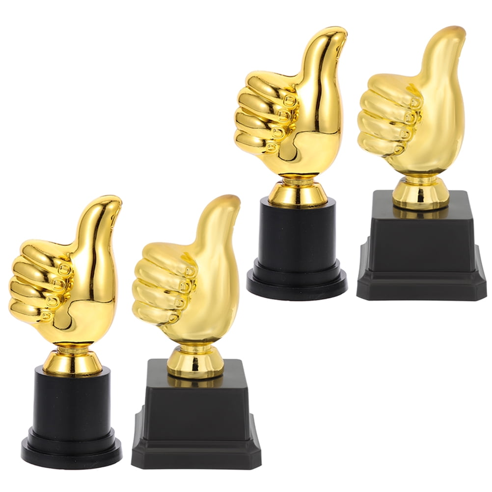 Hemoton 4 Pcs Mini Trophies and Medals Thumbs up Award Trophy Child ...