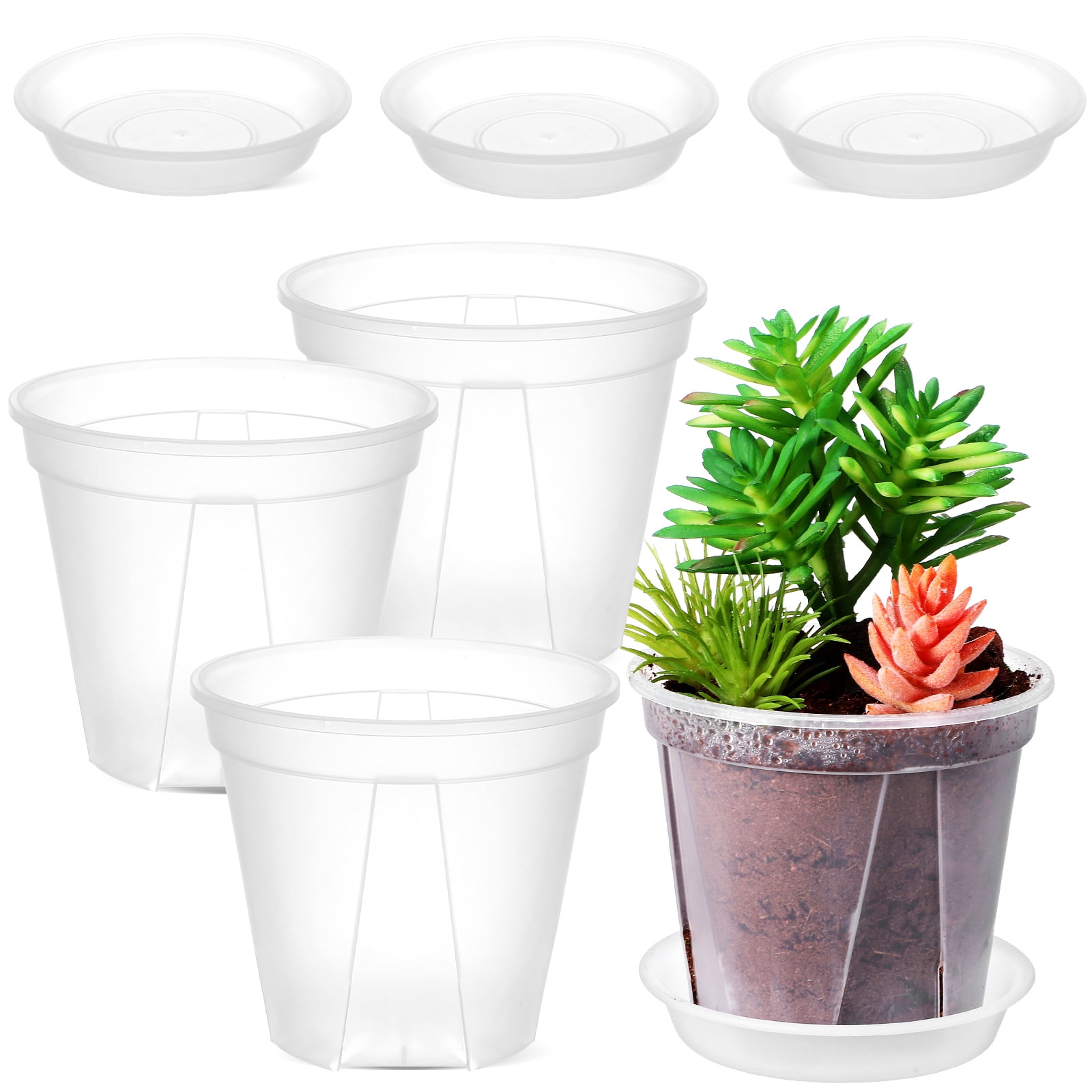 Hemoton 4 Pcs Root Control Pot Hydroponic Planter Dome Plants ...