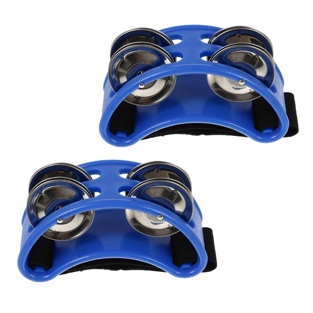 Hemoton 4 Pcs Tambourines with Double Row Steel Jingles Cajon ...
