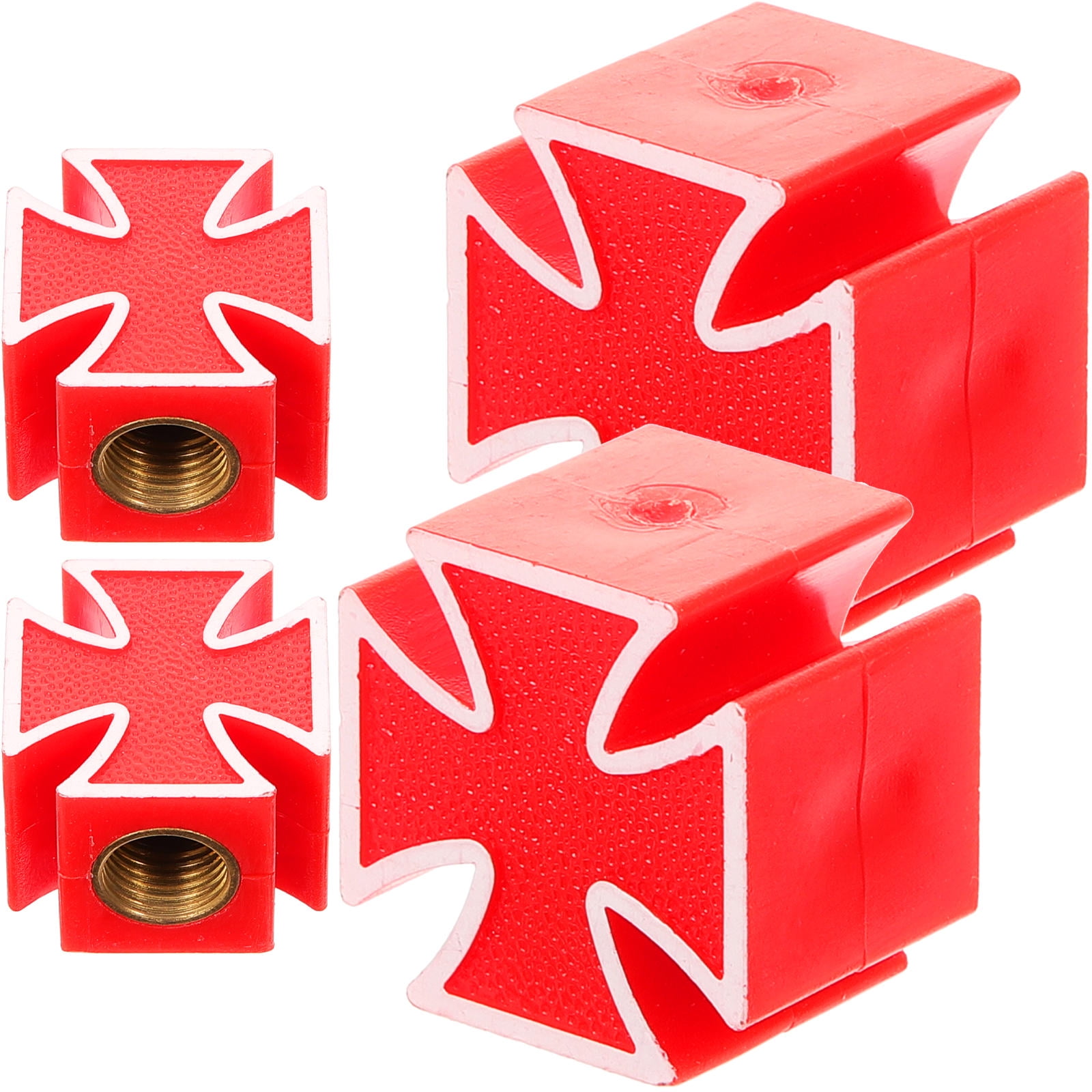 COOPHYA 4 Pcs Valve Covers Red ABS Decorative for Tire Valve Stems for ...