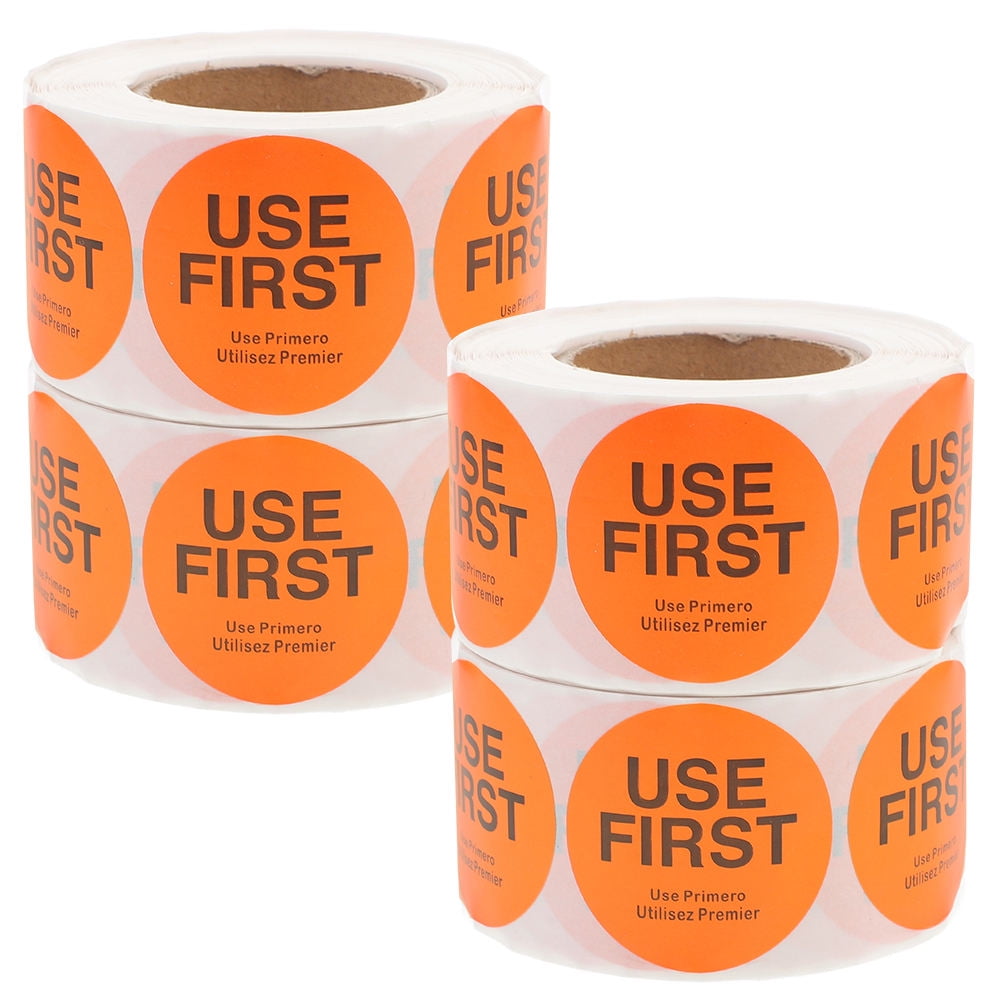 Hemoton 4 Rolls of Portable "USE First" Stickers Restaurant Food ...