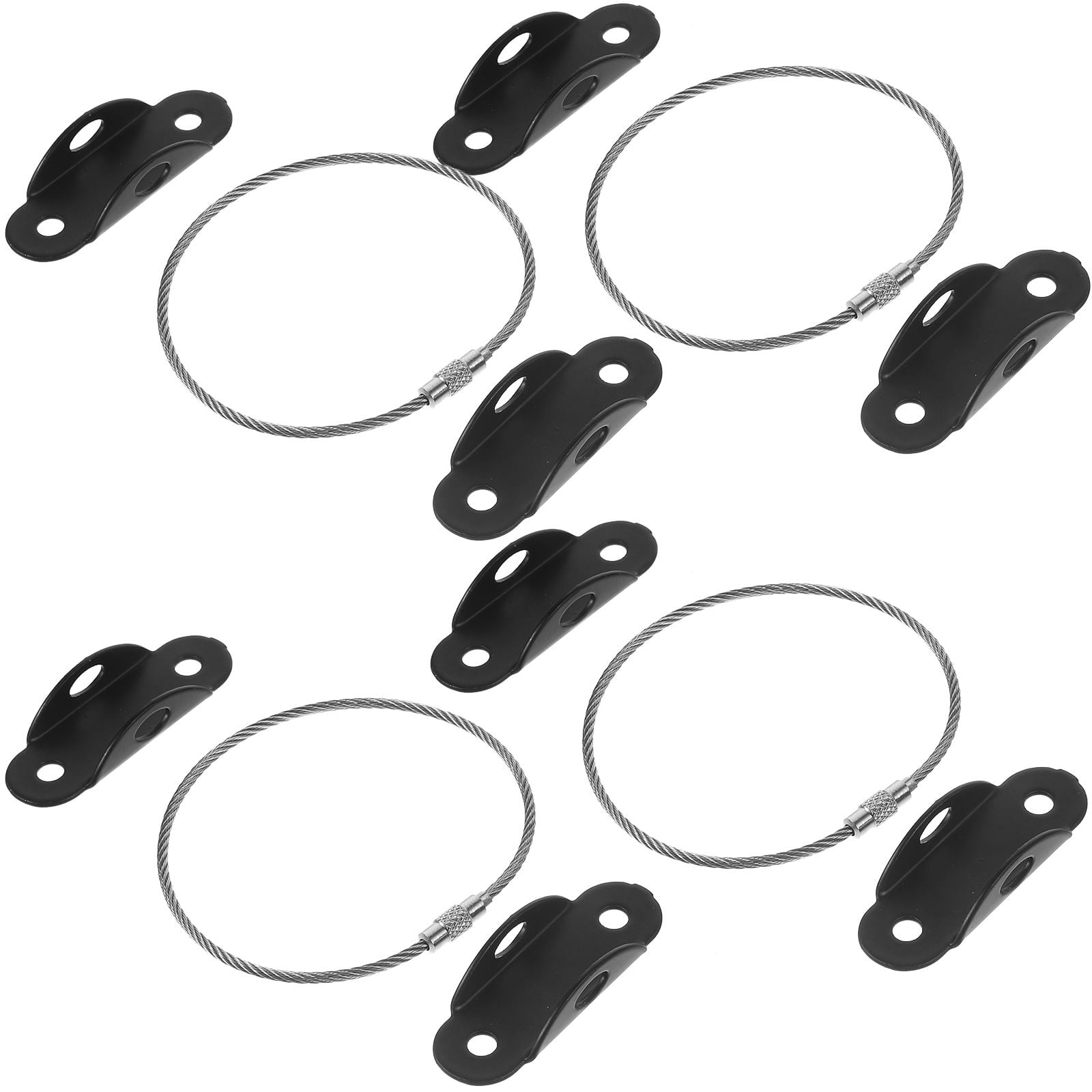 DEEPCRAFF 4Sets Black Furniture Wall Anchors Easy Install Anti Tip Kit ...