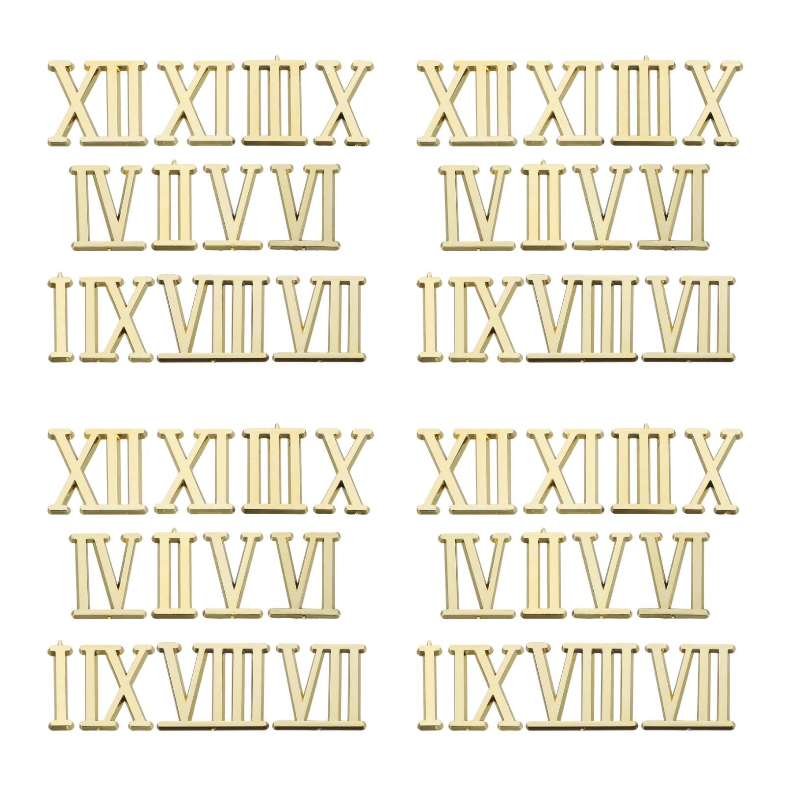 Hemoton 4 Sets Clock Roman Numerals Kit 3 cm Plastic Number and Roman ...