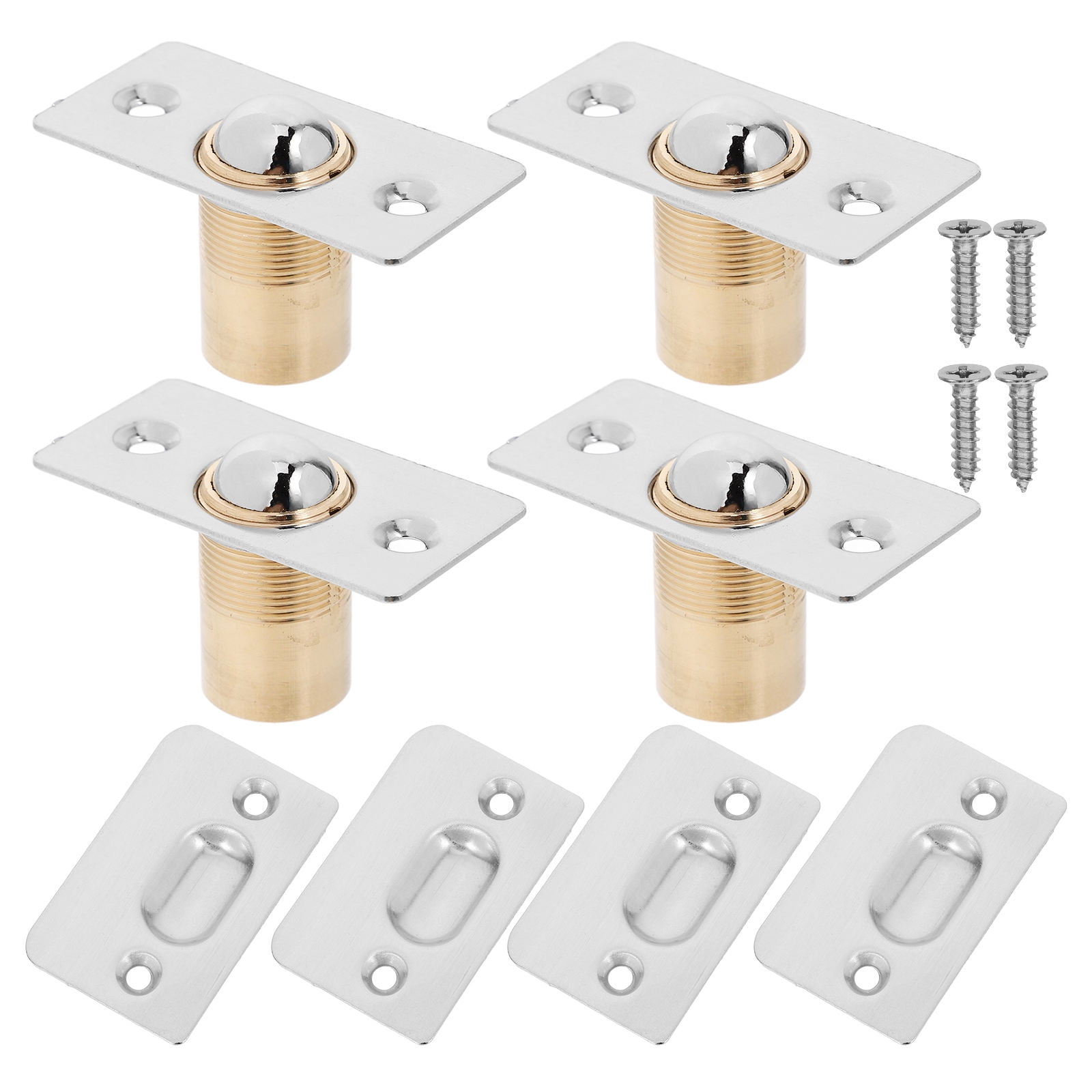 Hemoton 4 Sets Closet Ball Door Catch Hardware French Door Ball Catch ...