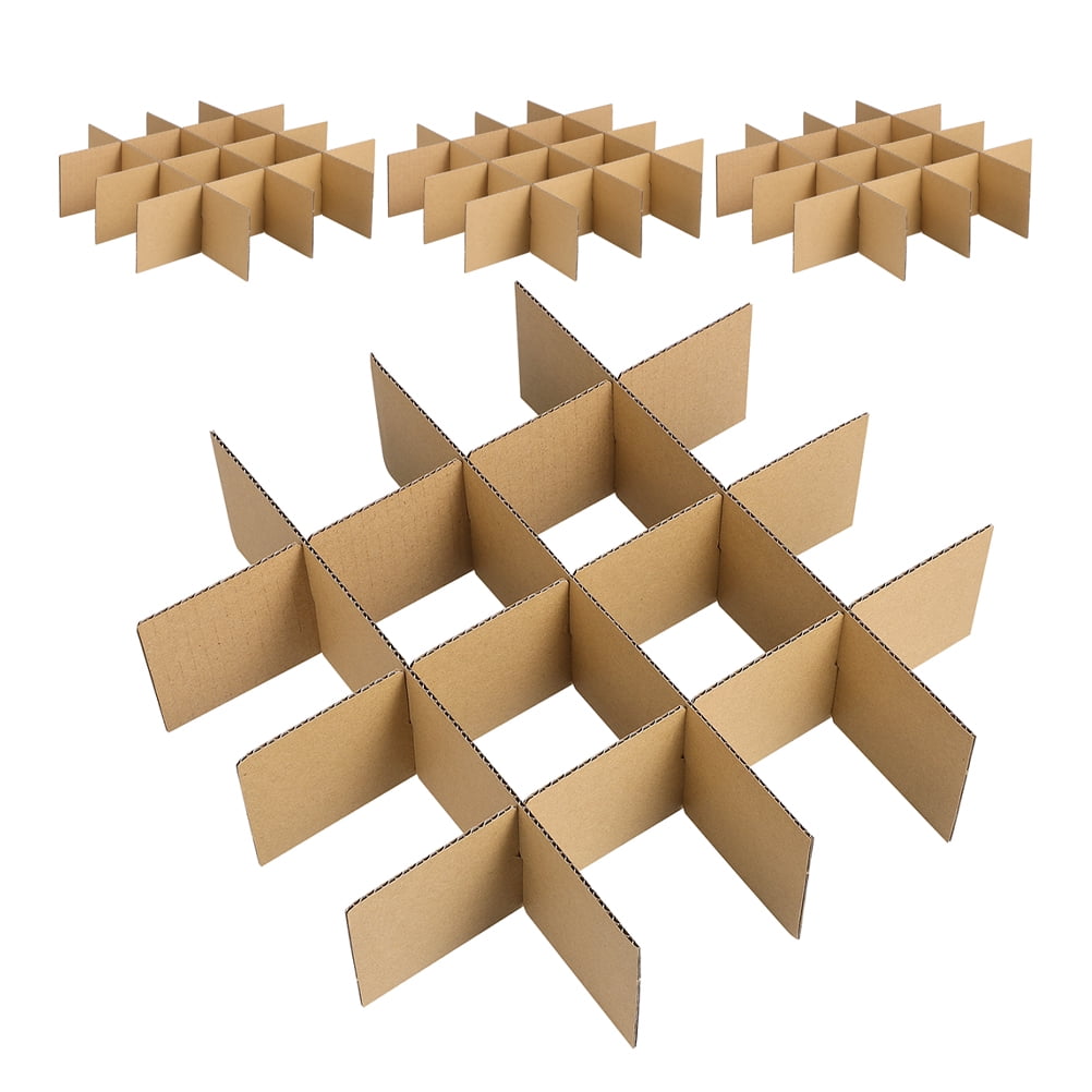 Hemoton 4 Sets Cardboard Dividers for Boxes, Shipping and Moving, Glass ...