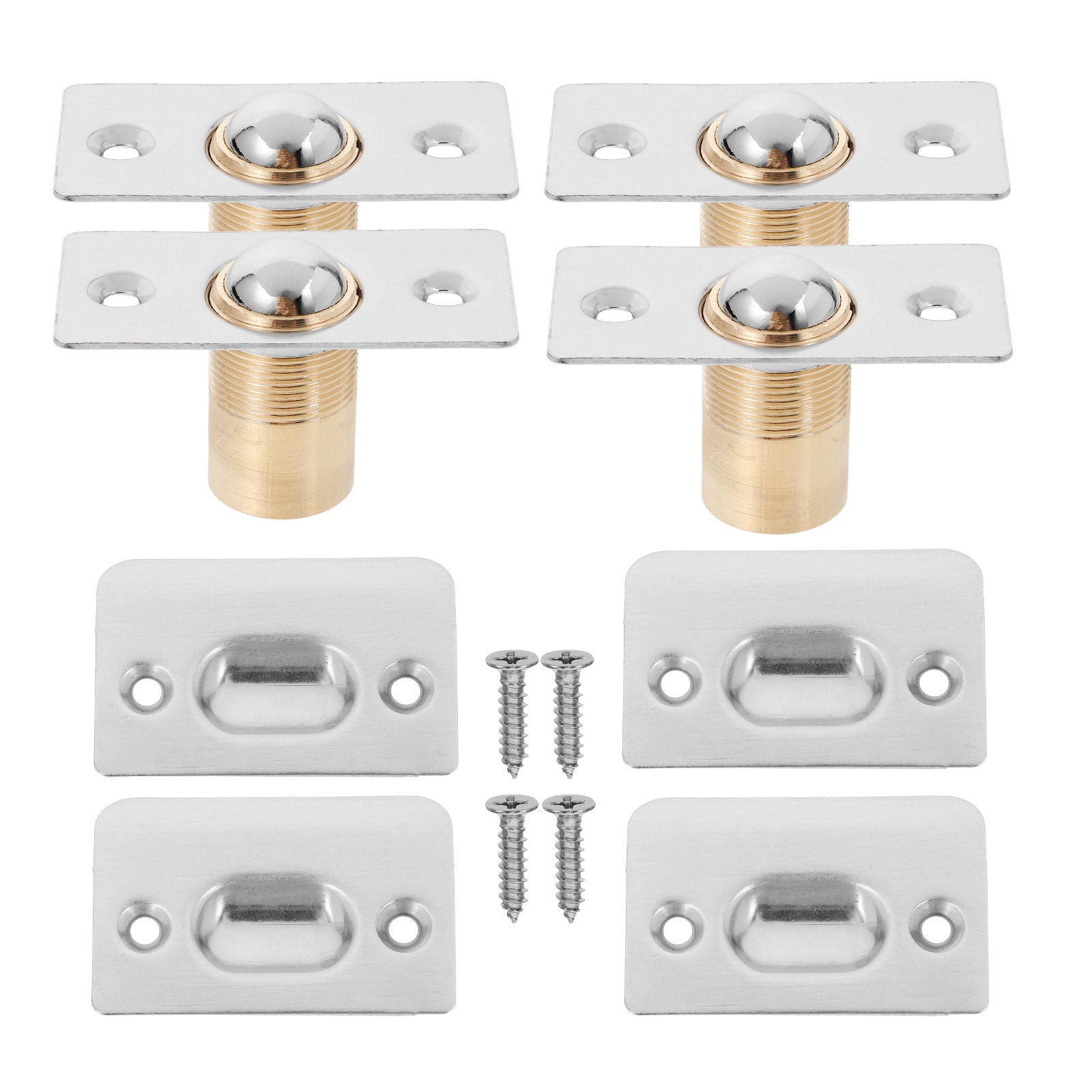 Hemoton 4 Sets Door Hardware Catch Adjustable Closet Door Catch ...