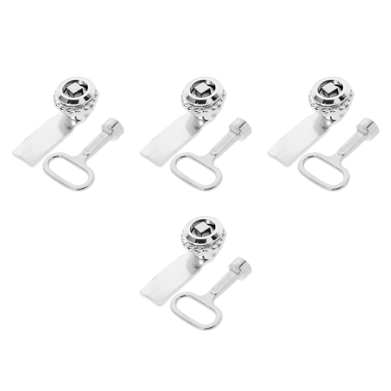 Hemoton 4 Sets File Cabinet Lock with Square Key Lock Tubular Hook Lock ...