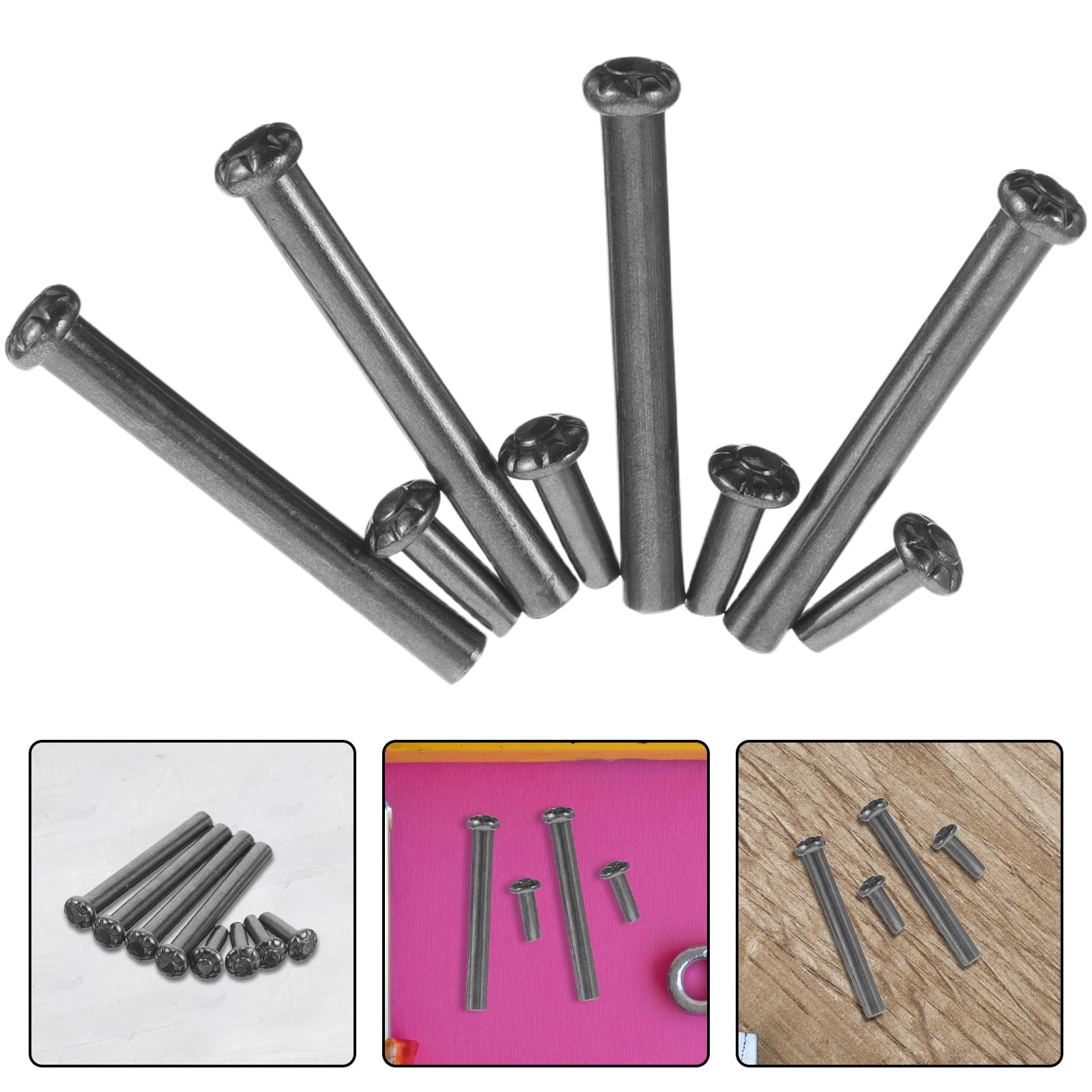 Hemoton 4 Sets Folding Hand Fan Axle Rivet Nails Handheld Fan Repair ...