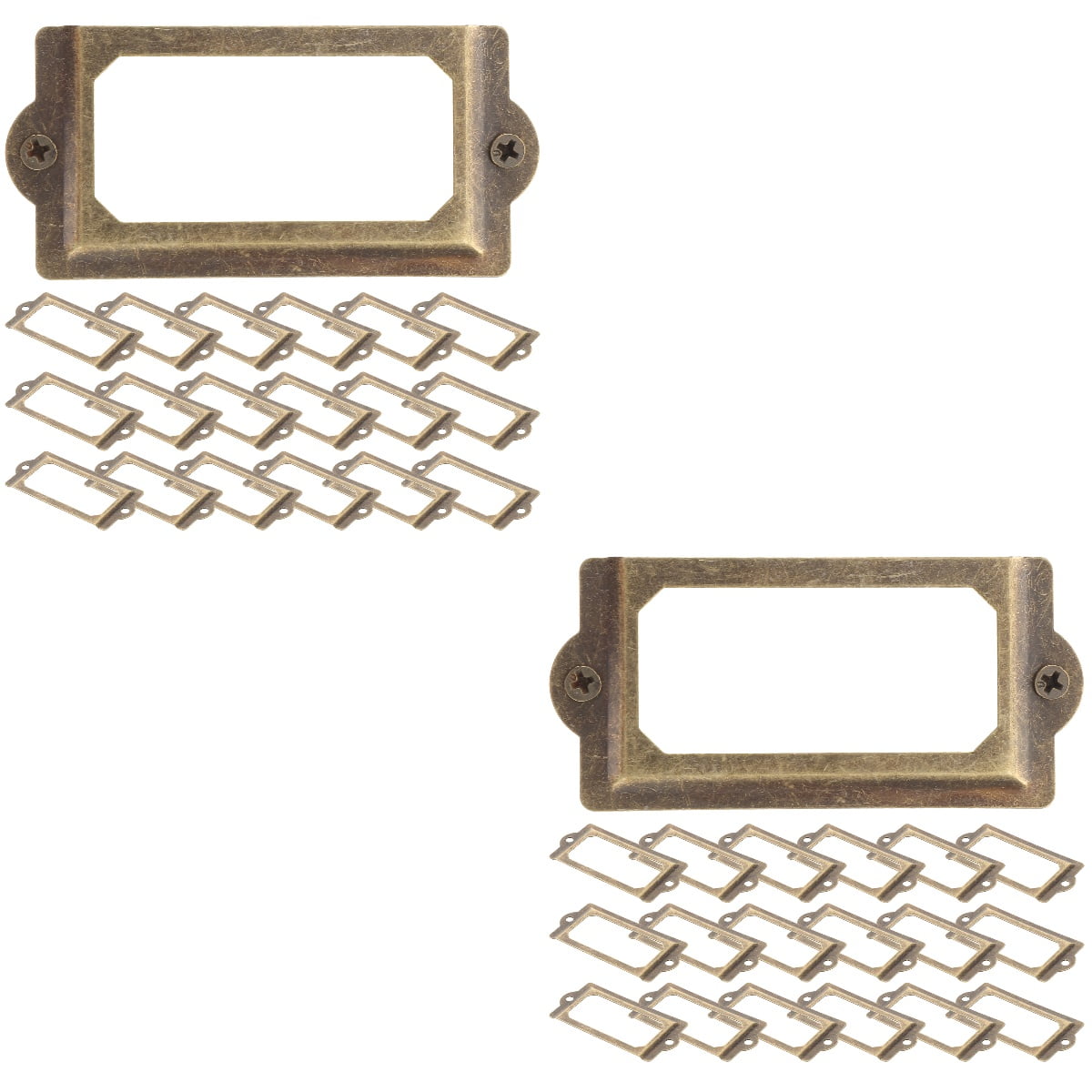 Hemoton 4 Sets Label Frame Card Holder Drawer Retro File Name Card ...