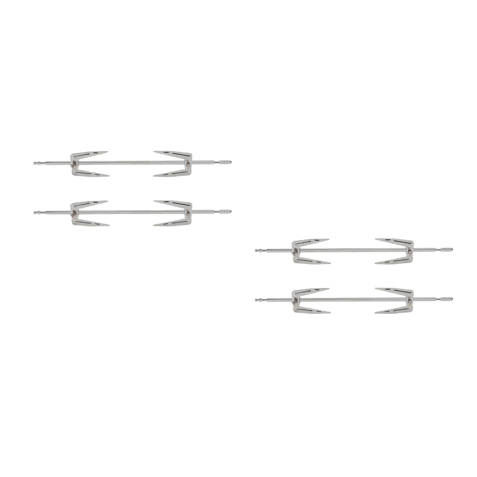 Hemoton 4 Sets Rotisserie Stainless Steel Grill Rotisserie Forks ...