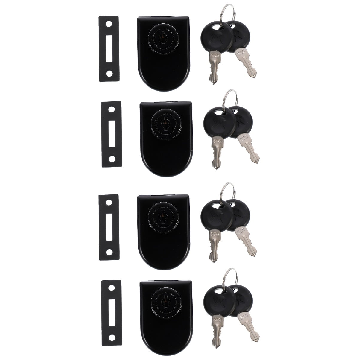 Hemoton 4 Sets Showcase Door Locks Practical Cabinet Latch Modern Glass ...