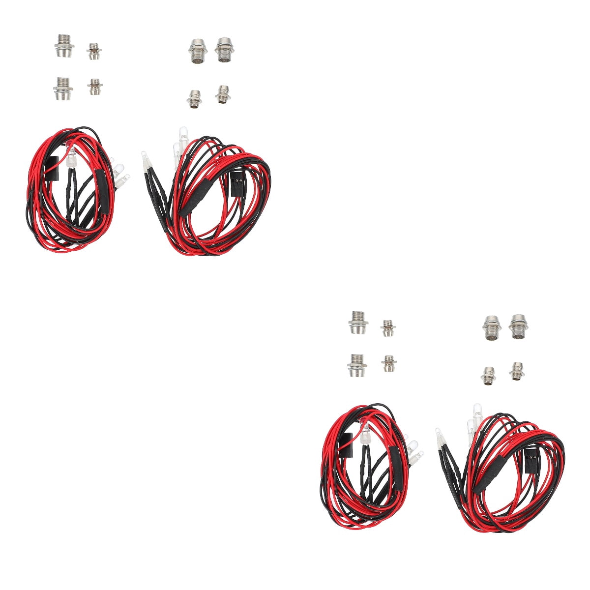 Hemoton 4 Sets Useful Headlight Taillight 4 LED Lights Set for 1/10 1/8 ...