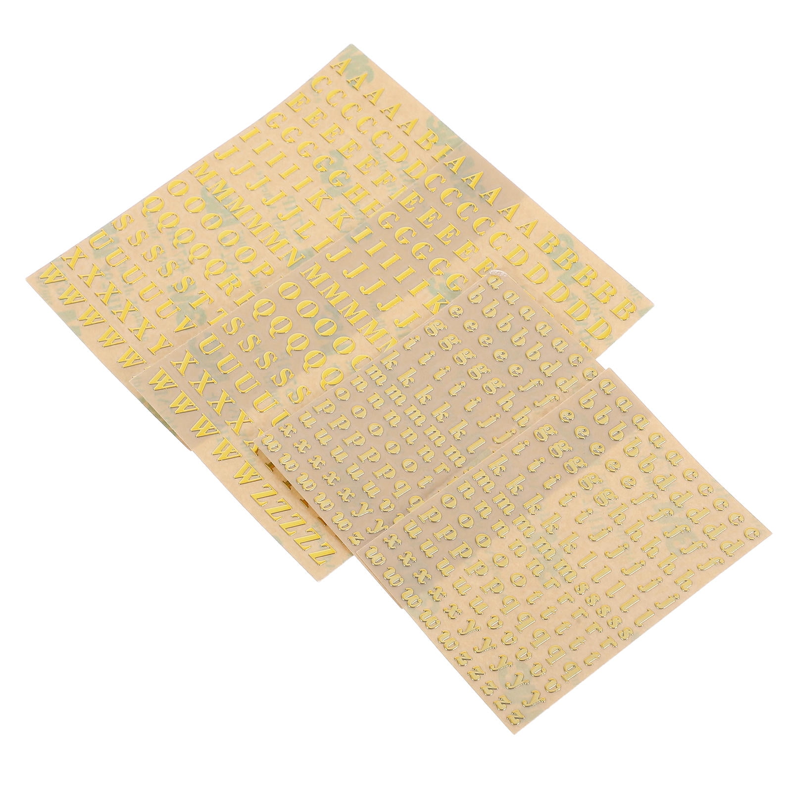 Hemoton 4 Sheets Mini Gold Letters Stickers Small Alphabet Stickers ...