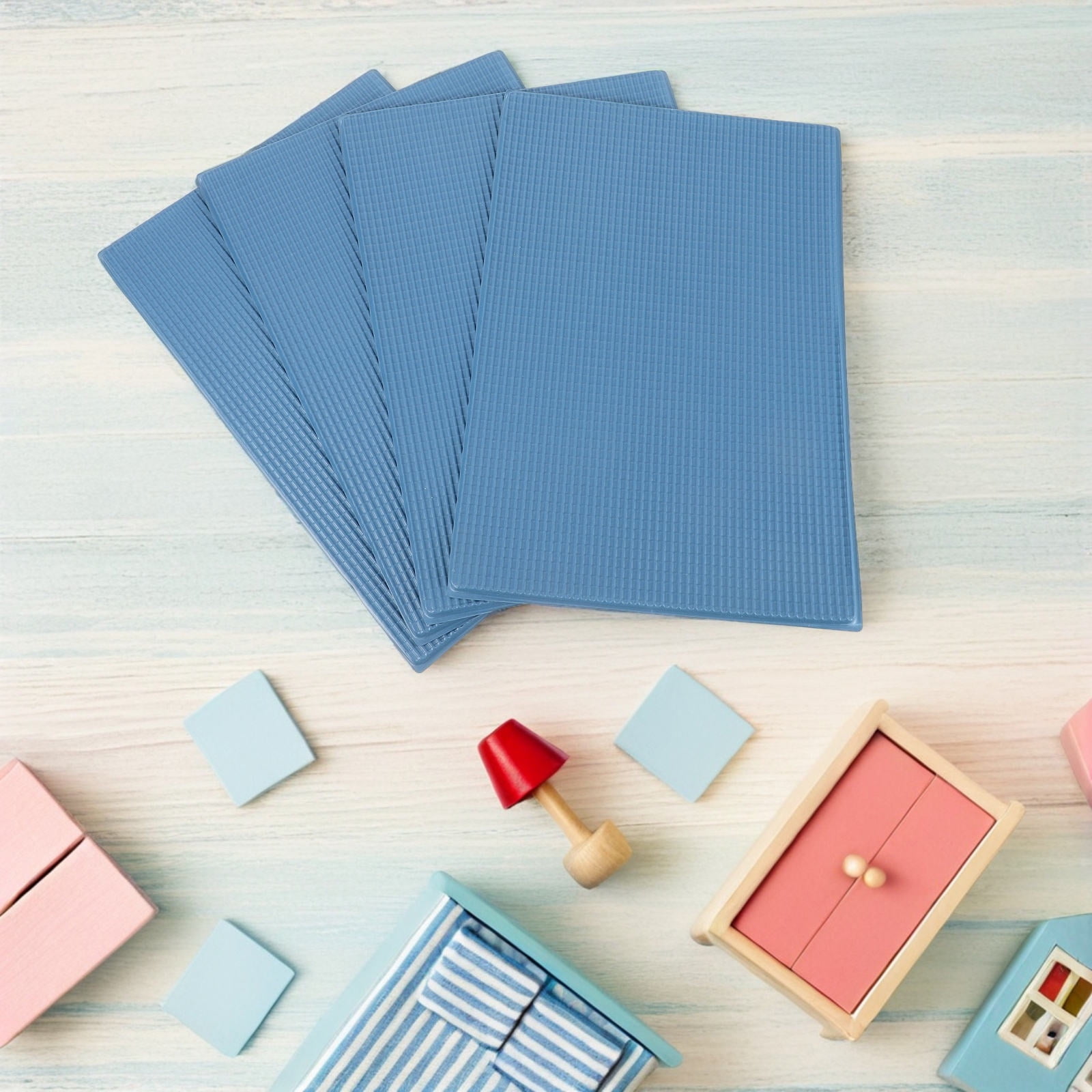 Hemoton 4 Sheets Miniature Simulation Roof Tiles DIY Landscape ...