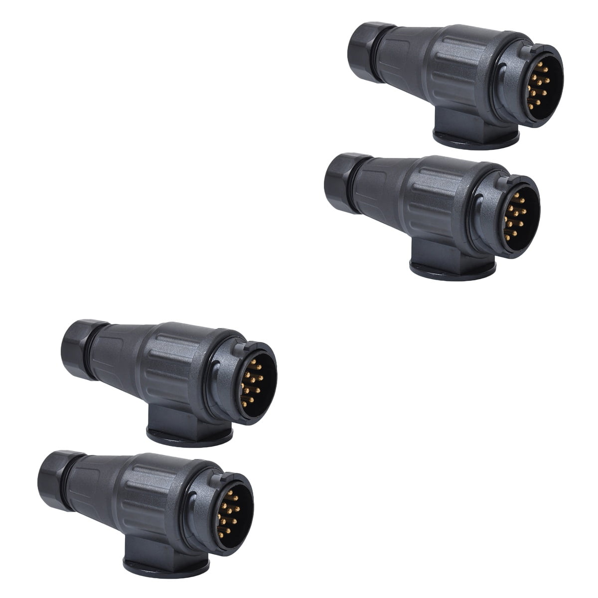 Hemoton 4 pcs 12V 13 Pin Trailer Plug Adapter Nylon 13 Pole Trailer ...