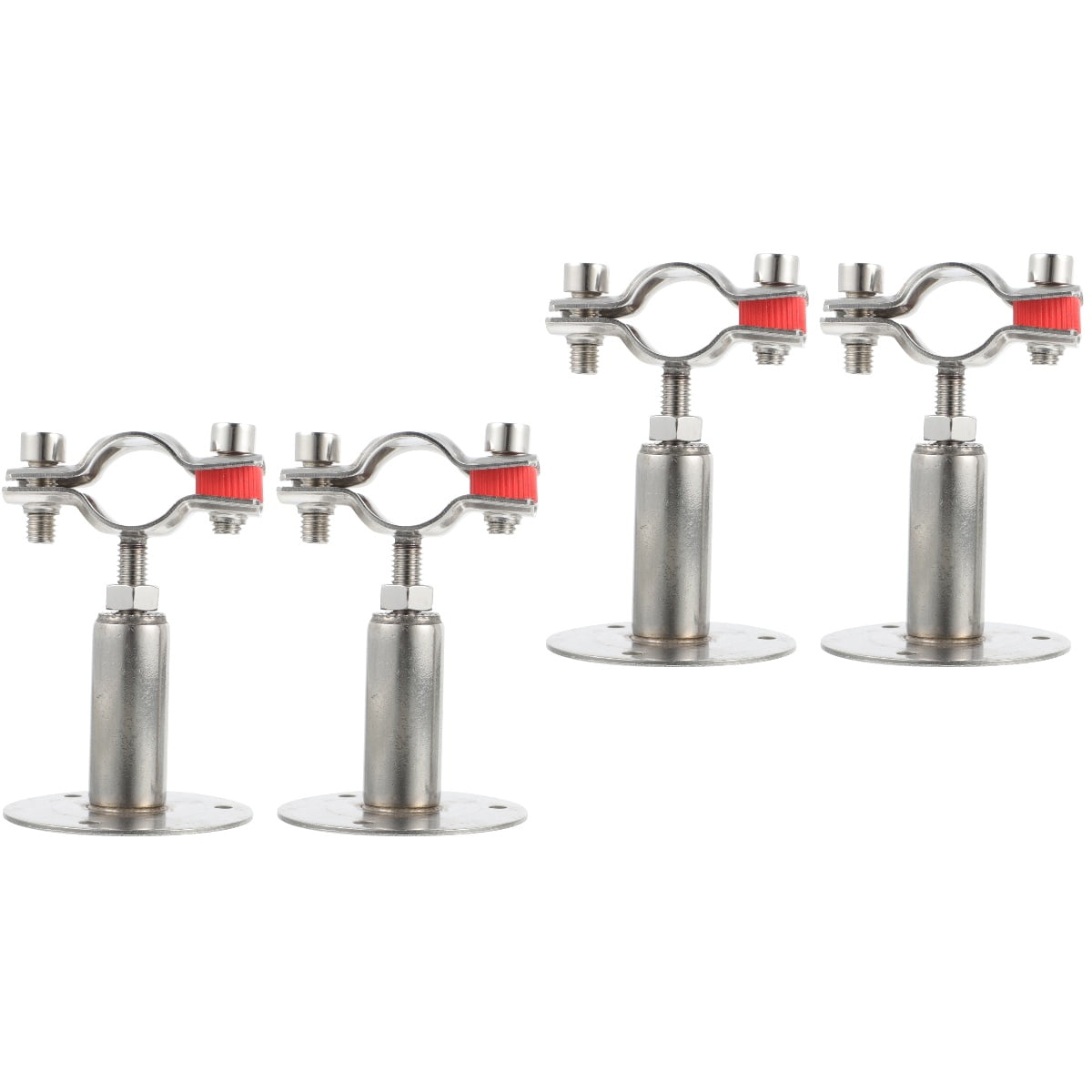 Hemoton 4 pcs Adjustable Stainless Steel Hose Clamps Water Clips Tube ...