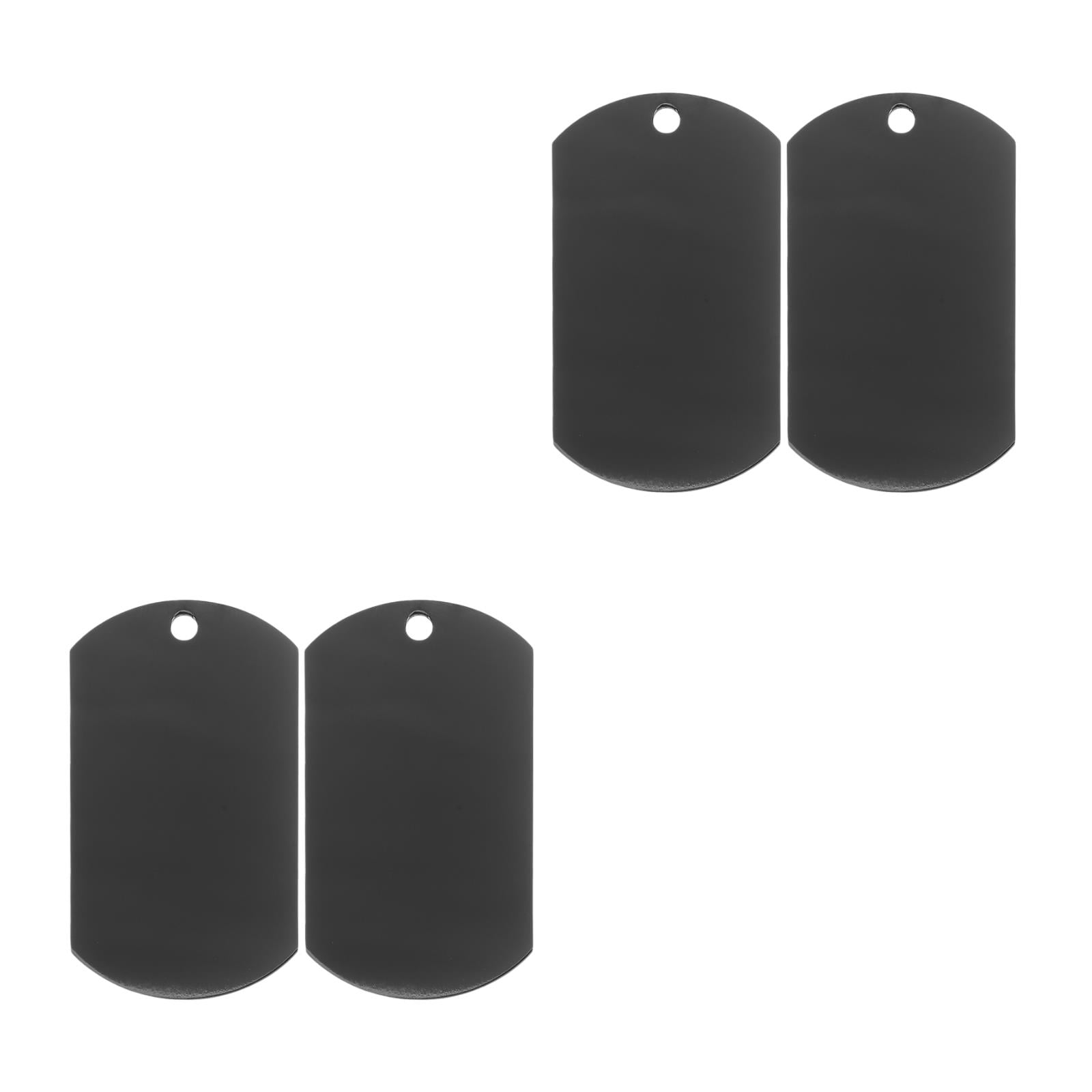 Hemoton 4 pcs Blank Dog Tags For Pets Stainless Steel Dog Tag Engraved ...