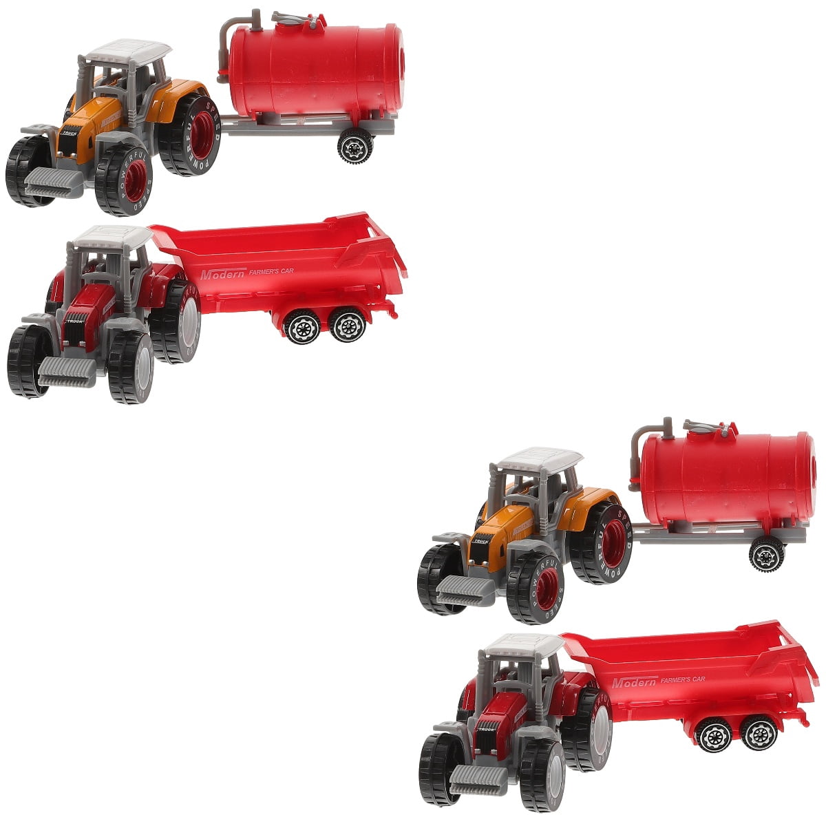 Hemoton 4 pcs Boys Truck Model Truck Model Transport Tractor Model ...