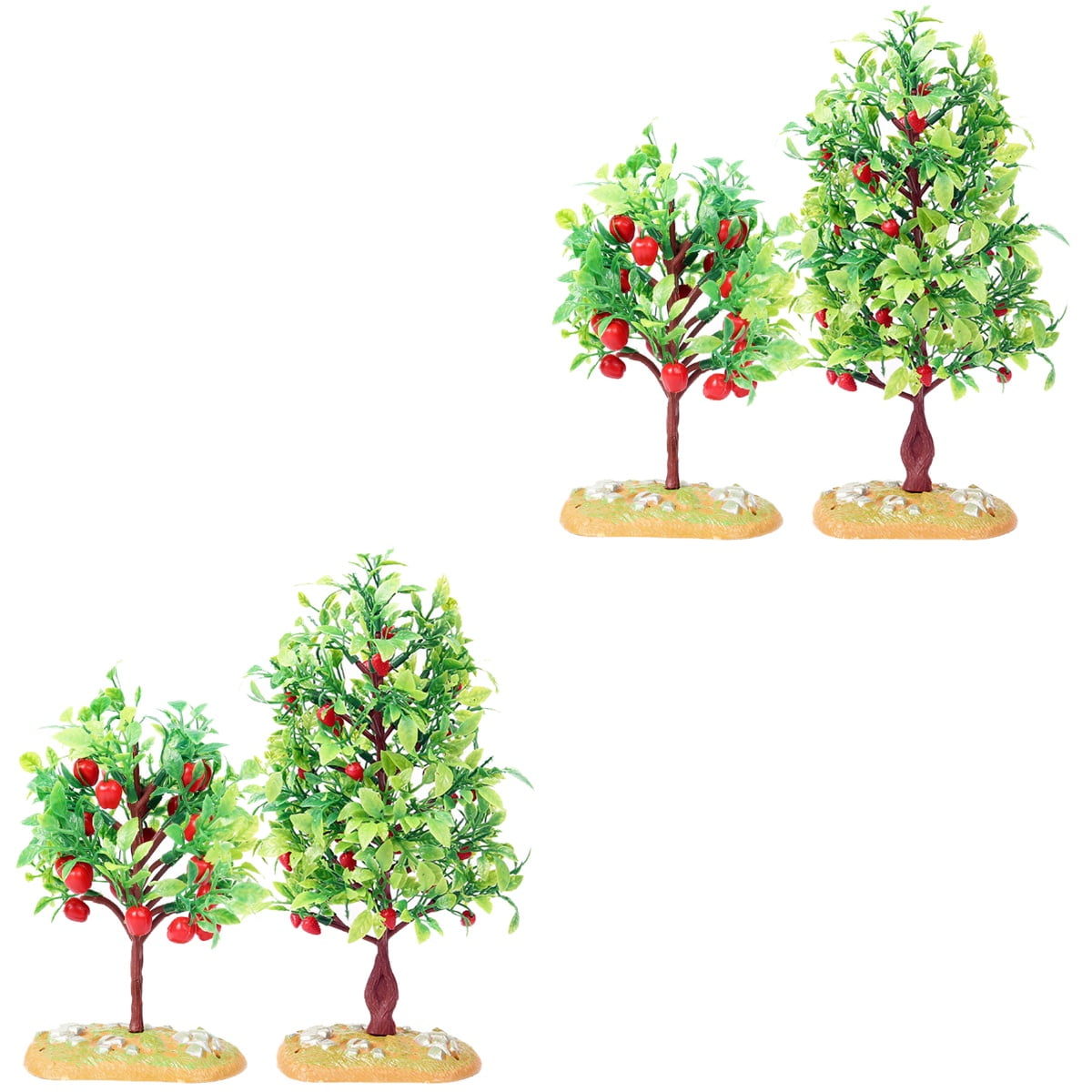 Hemoton 4 pcs Fruit Tree Landscaping Model Plastic Architecture Trees ...