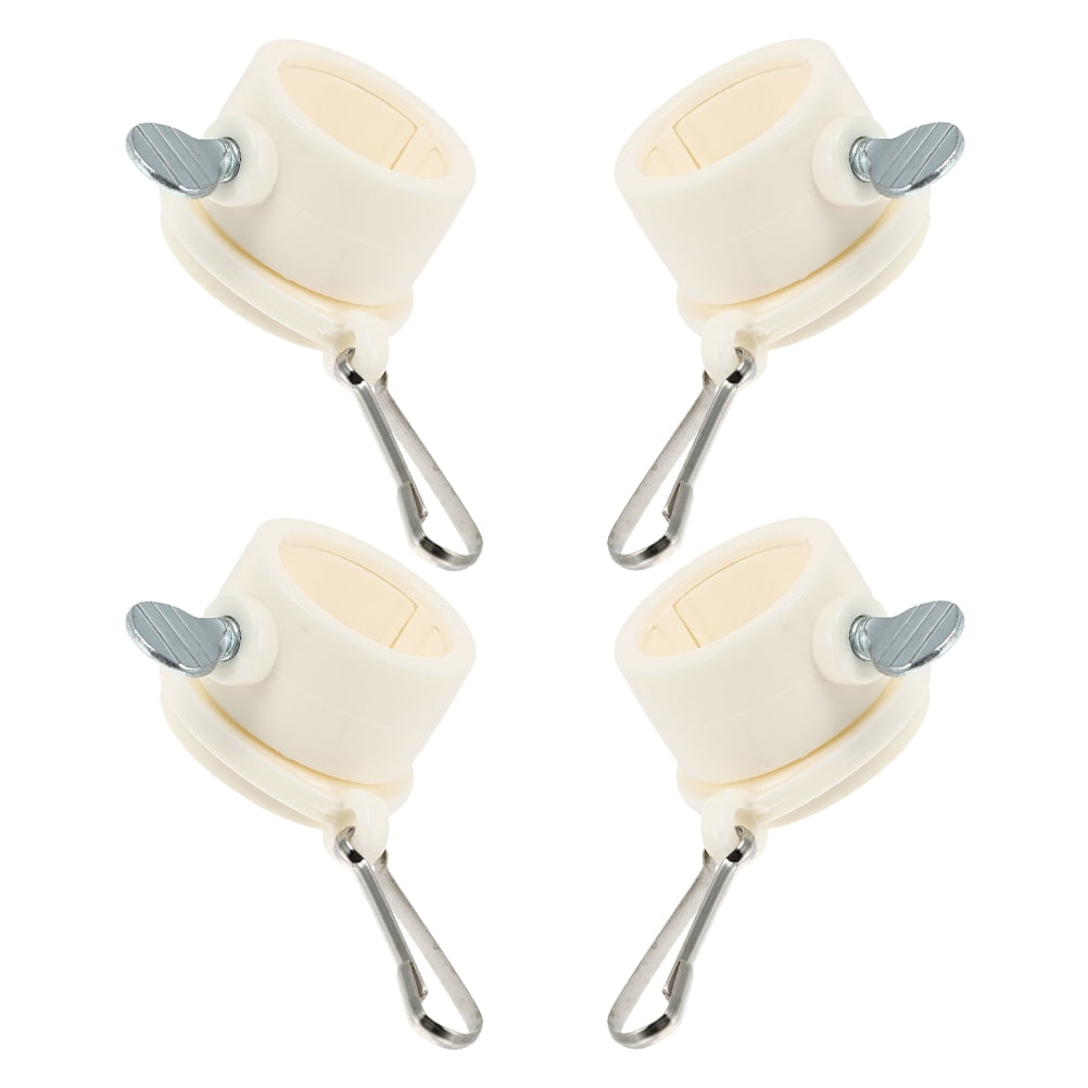 Hemoton 4 pcs Metal Flag Pole Rings Rotating Mounting Clips Flag Pole ...
