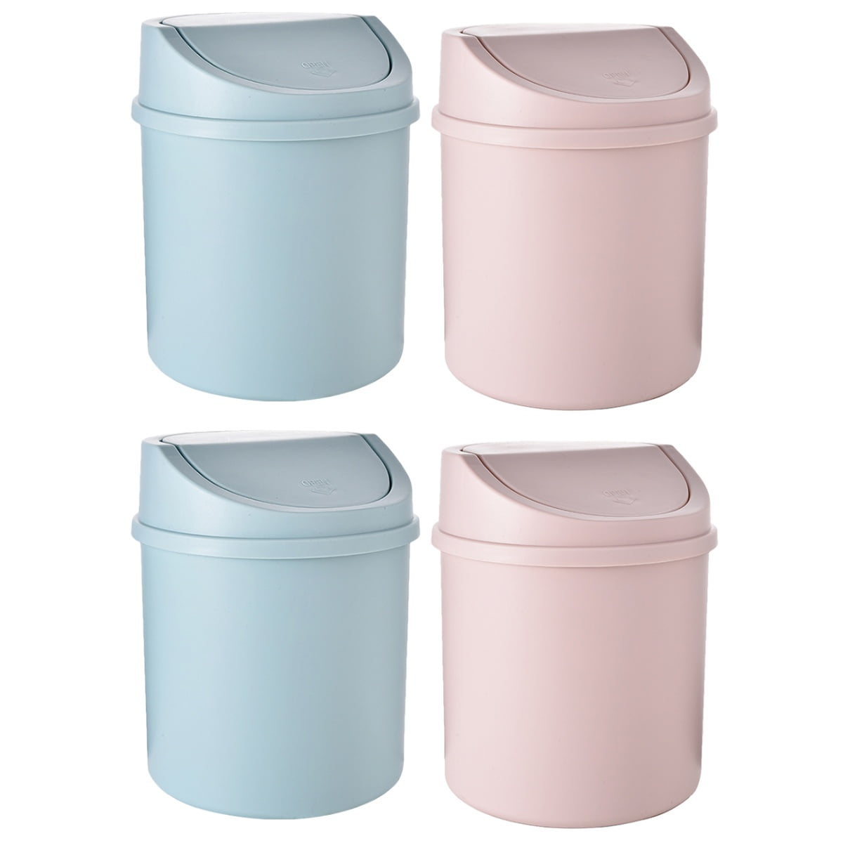Hemoton 4 pcs Mini Trash Bins Useful Desktop Garbage Storage Cans ...