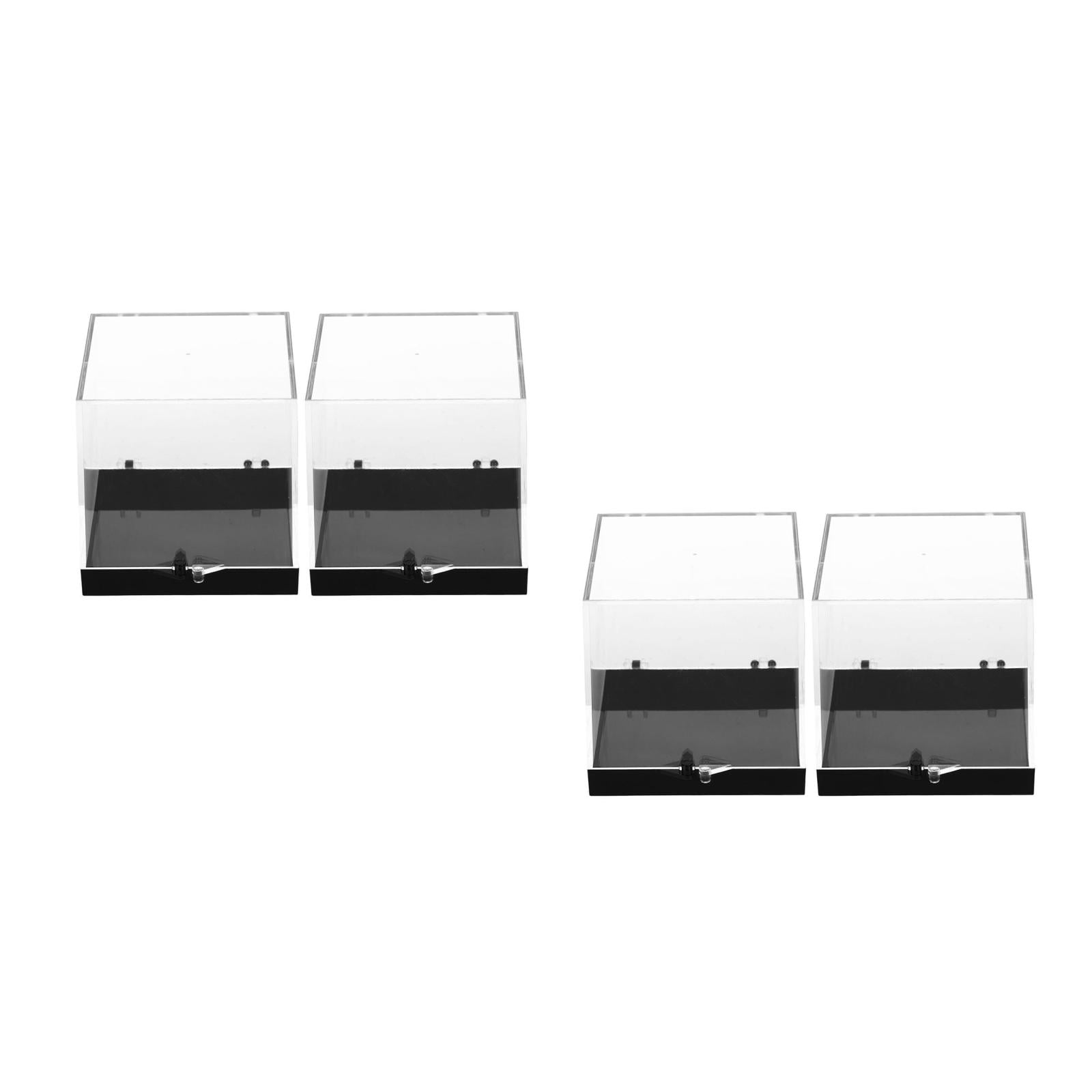 Hemoton 4 pcs Rock Display Box Storage Cube For Rock Collection Plastic ...