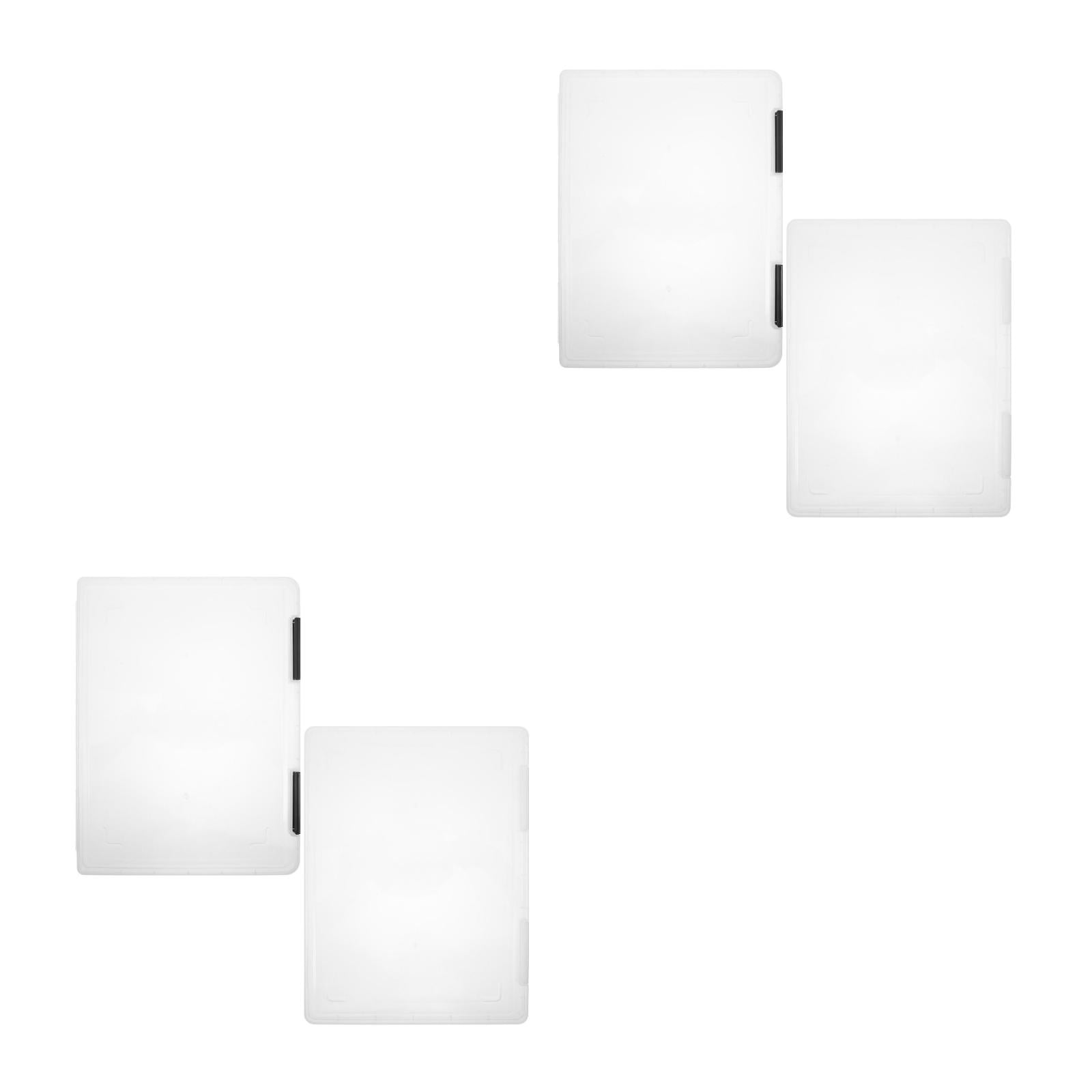 Hemoton 4-Pack Small Parts Organizer Storage Boxes, Clear Plastic File ...