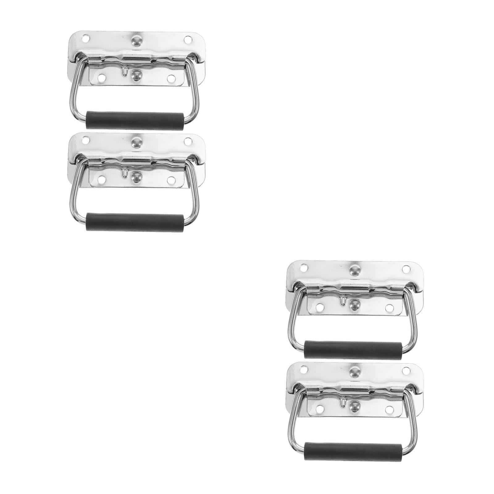 Hemoton 4 pcs Spring-Loaded Folding Handles Stainless Steel Folding ...