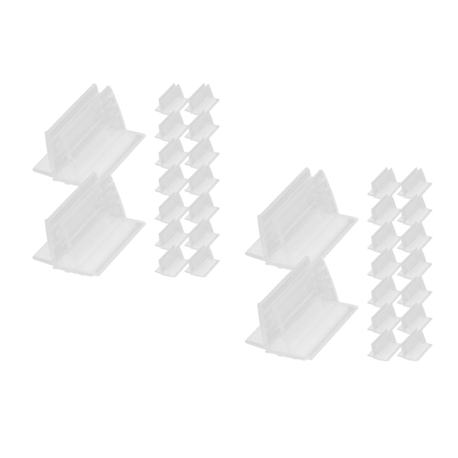 Hemoton 40 PCS Plastic Shelf Label Holder Clear Wire Shelf Label Holder ...