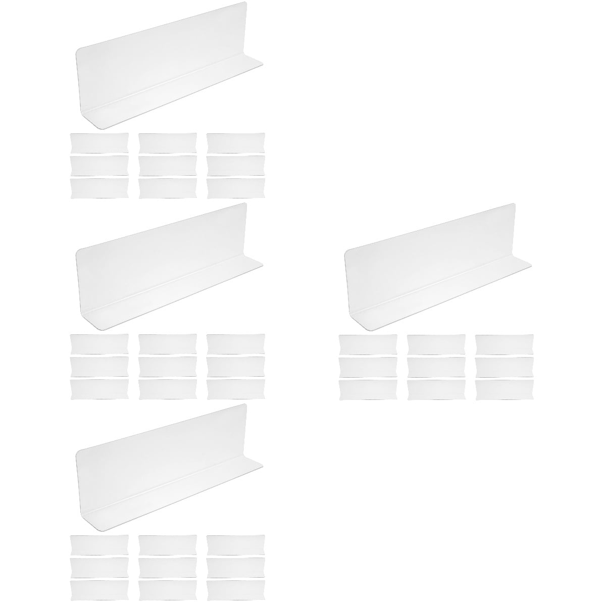 Hemoton 40 Pcs Shelf Dividers L Shape Commodity Dividers Clear Closet ...