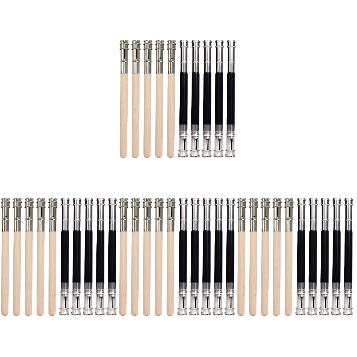 Hemoton 40 Pcs Wooden Pencil Extenders Reusable Pen Extenders Art ...