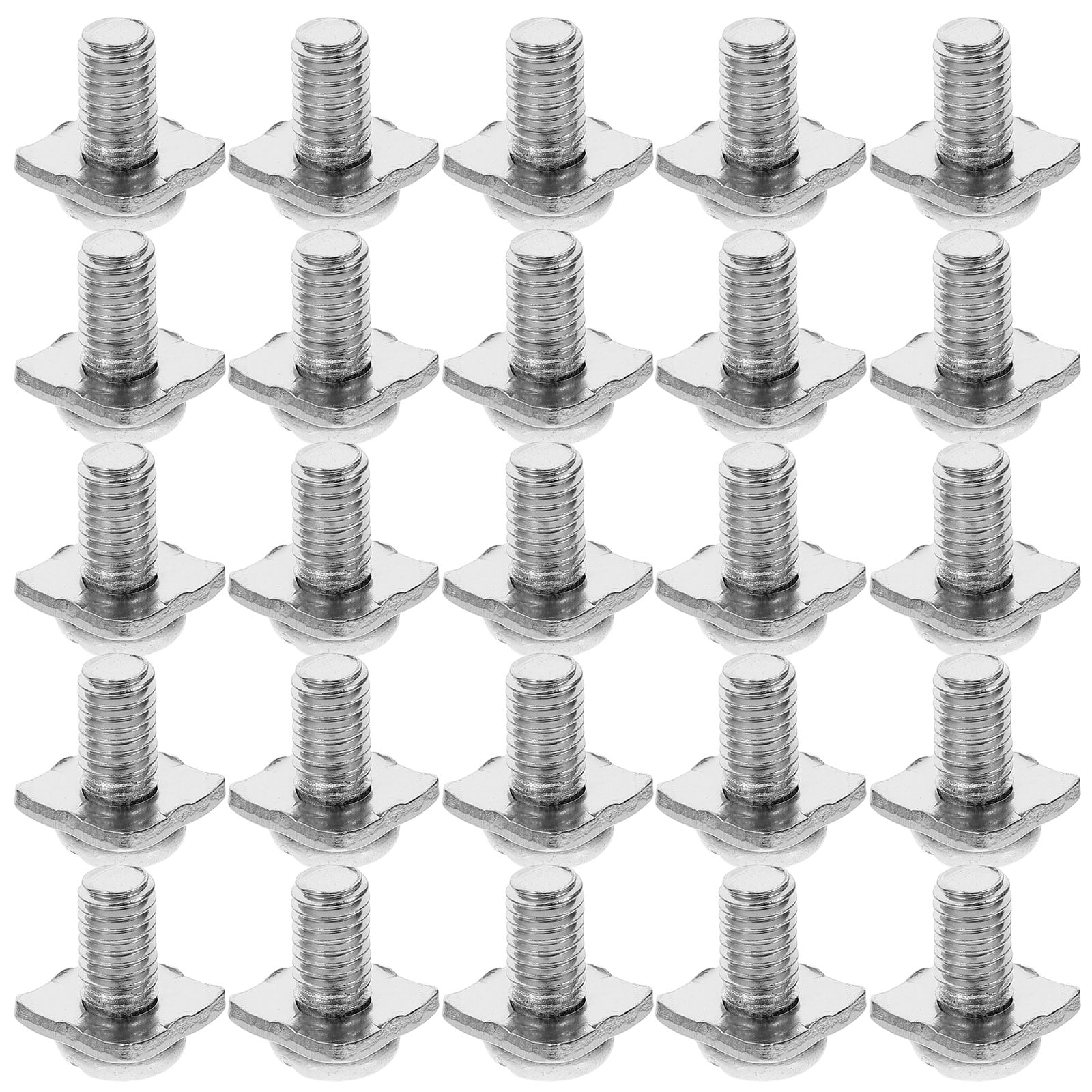Hemoton 40 Set Terminal Screws With Square Washers Nickel Plated Carbon ...