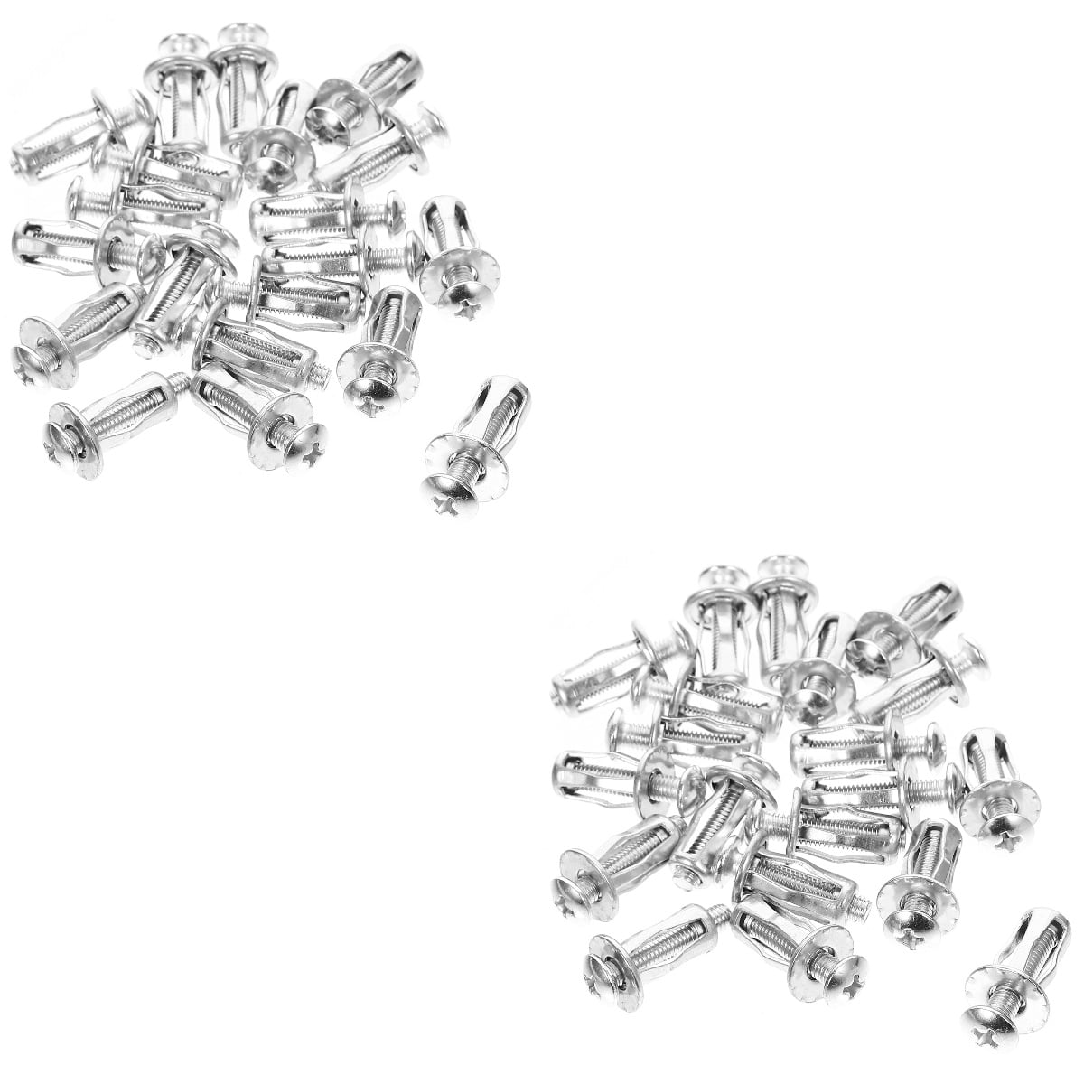Hemoton 40 Sets Hollow Metal Nuts Cavity Fixing Nuts Hollow Door Anchor ...