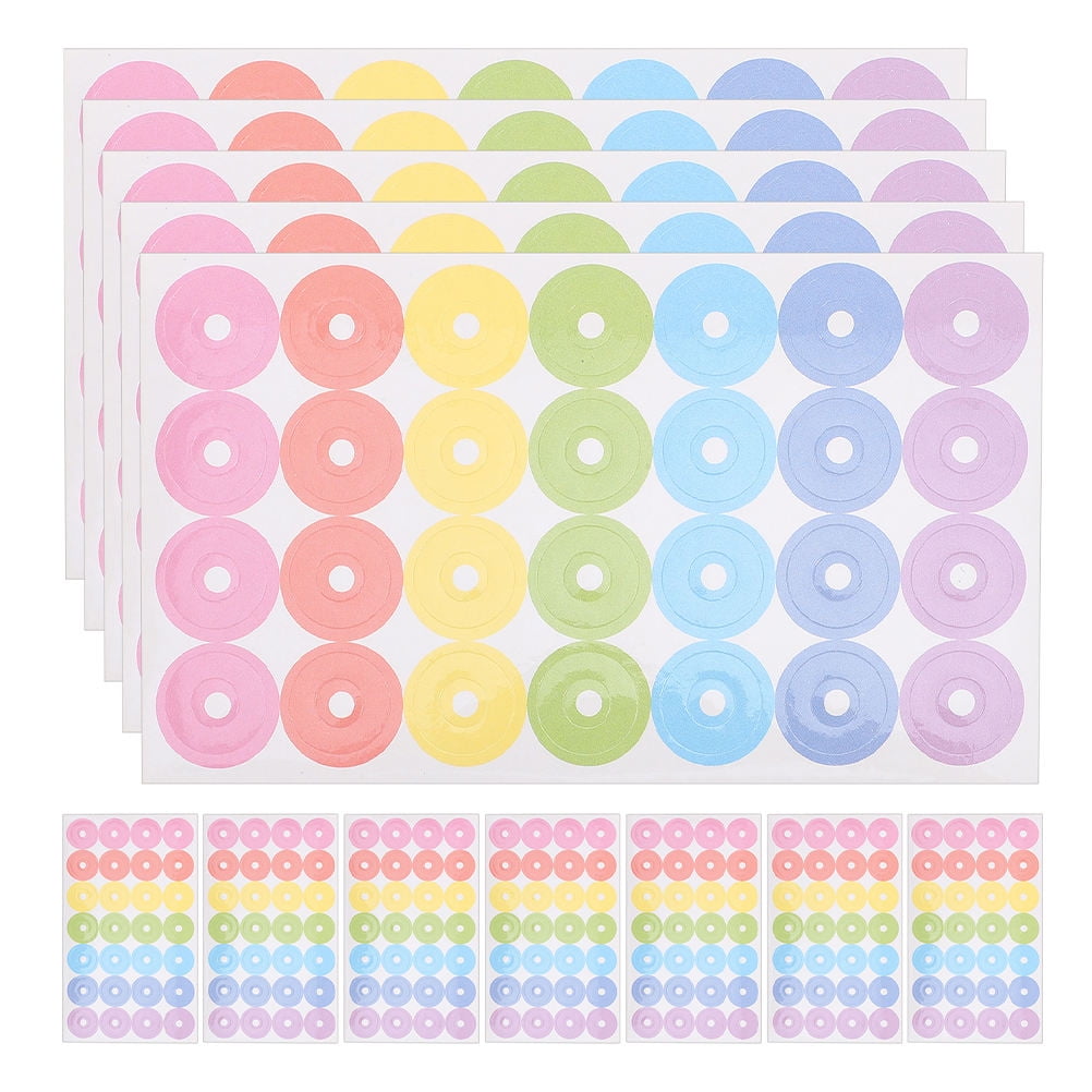 Hemoton 40 Sheet Self Adhesive Hole Reinforcement Stickers Loose Leaf ...