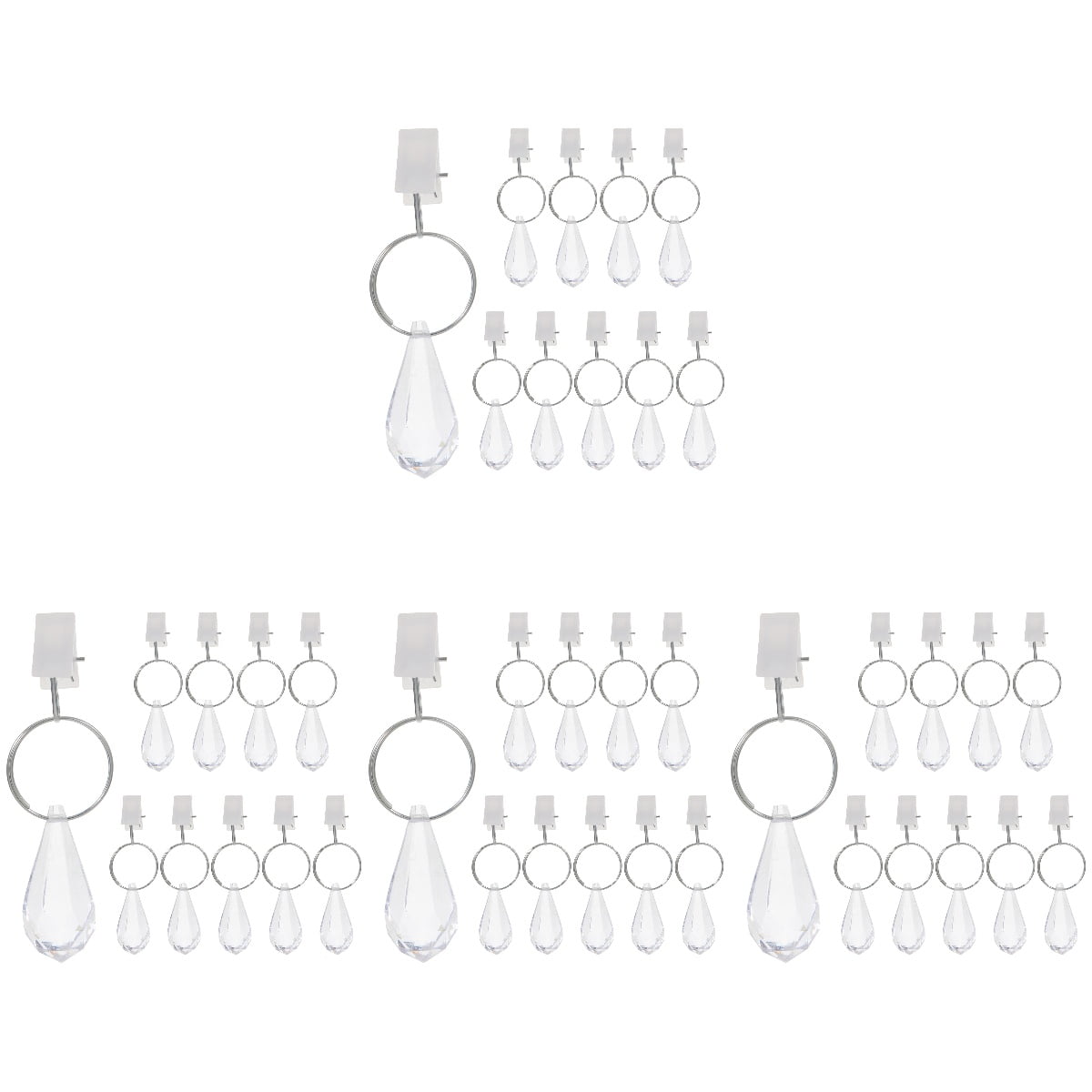RENACLIPY 10PCS Transparent Metal Drop Shaped Windproof Stabilizing ...
