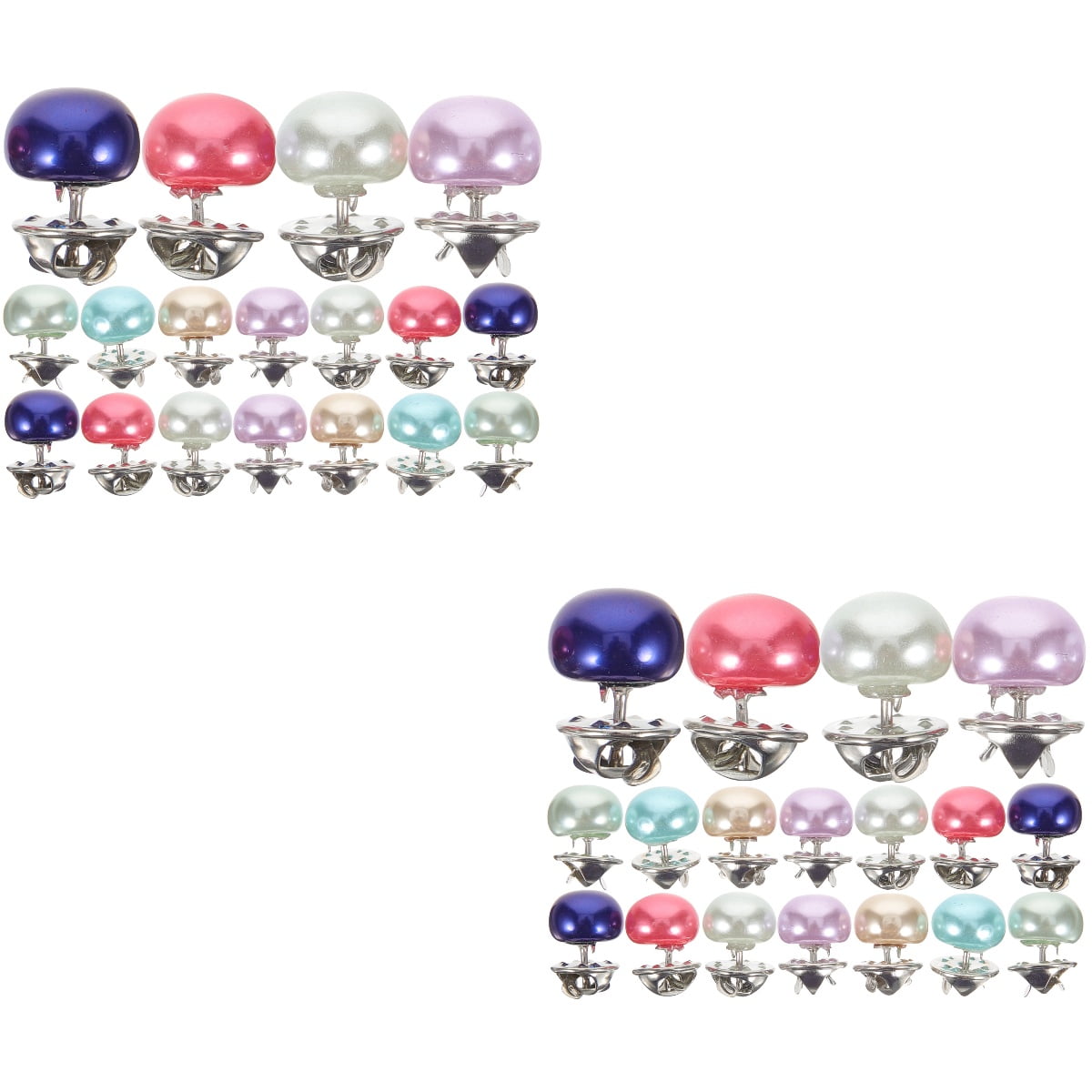 Hemoton 40 pcs Pearl Button Pins No Sewing Buttons Safety Brooch ...